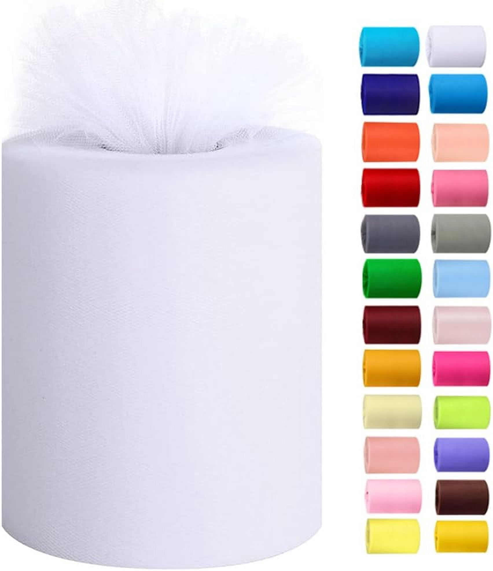 NestE Tulle Rolls 6” by 100 Yards (300 feet) Tulle Roll Spool Fabric ...