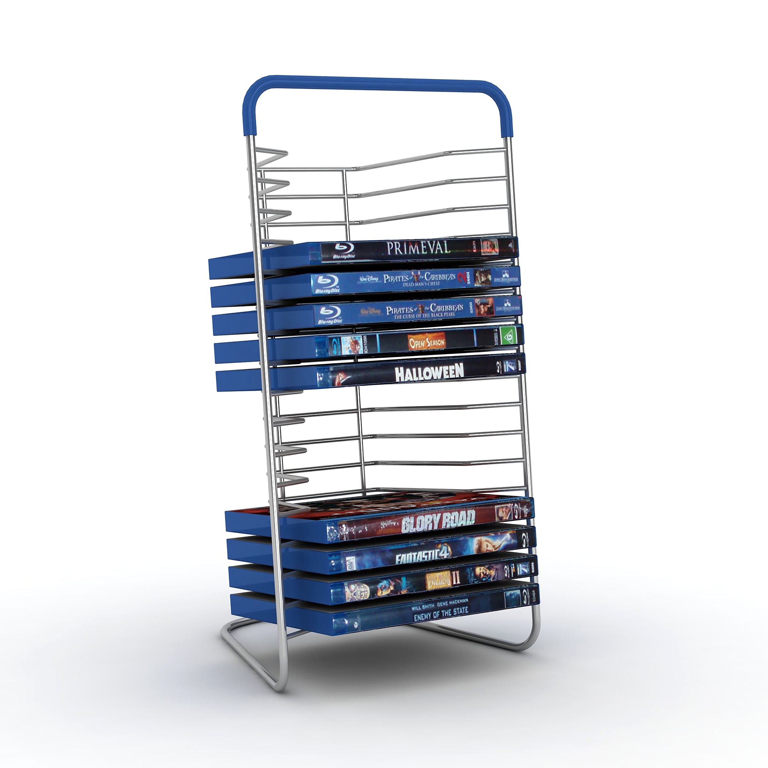 Nestable Wall-Mounted Media Tower for Up to 16 DVDs & Blu-rays, Heavy ...