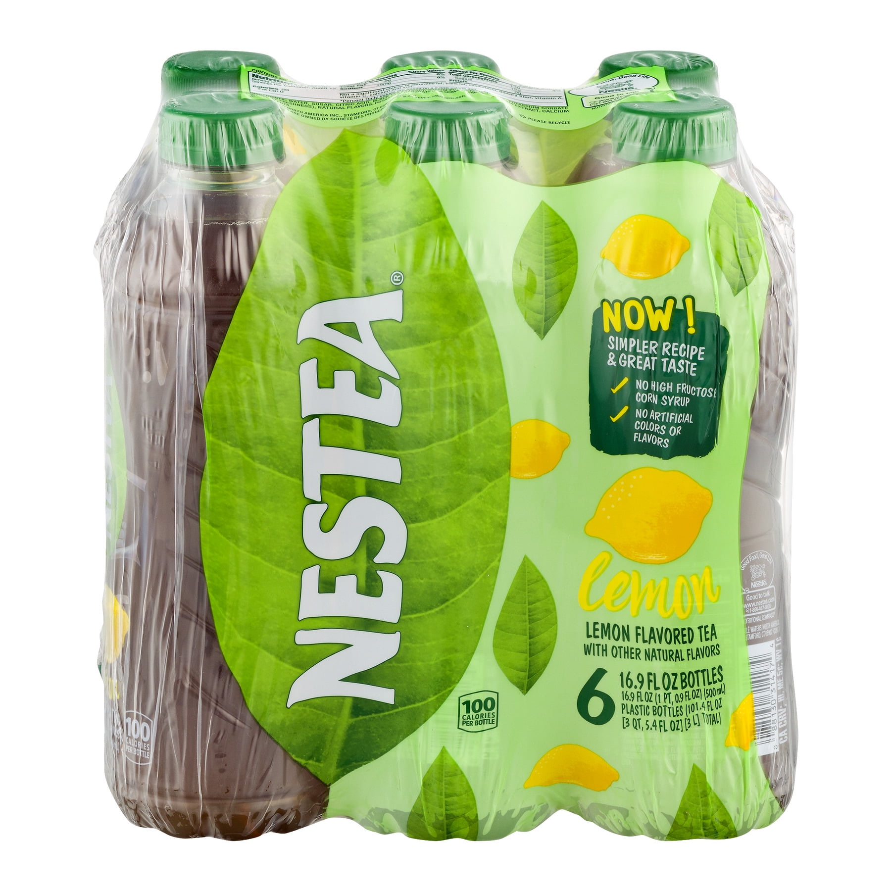Nestea Lemon Flavored Tea 16.9 Fl. Oz. 6 Count - Walmart.com