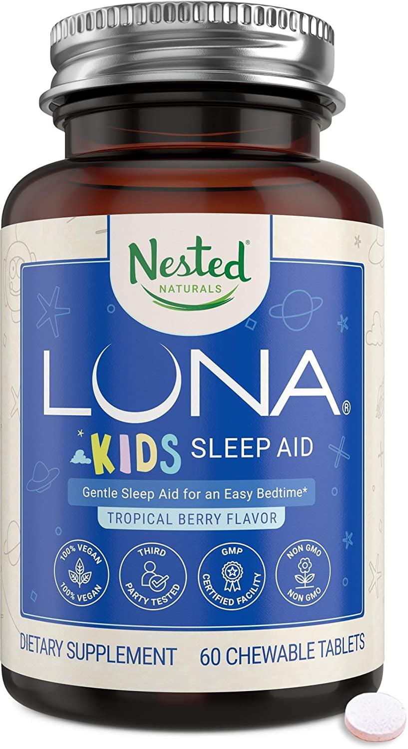 Nested Naturals, Luna Kids Herbal Sleep Aid, Melatonin Sensitive Adults ...