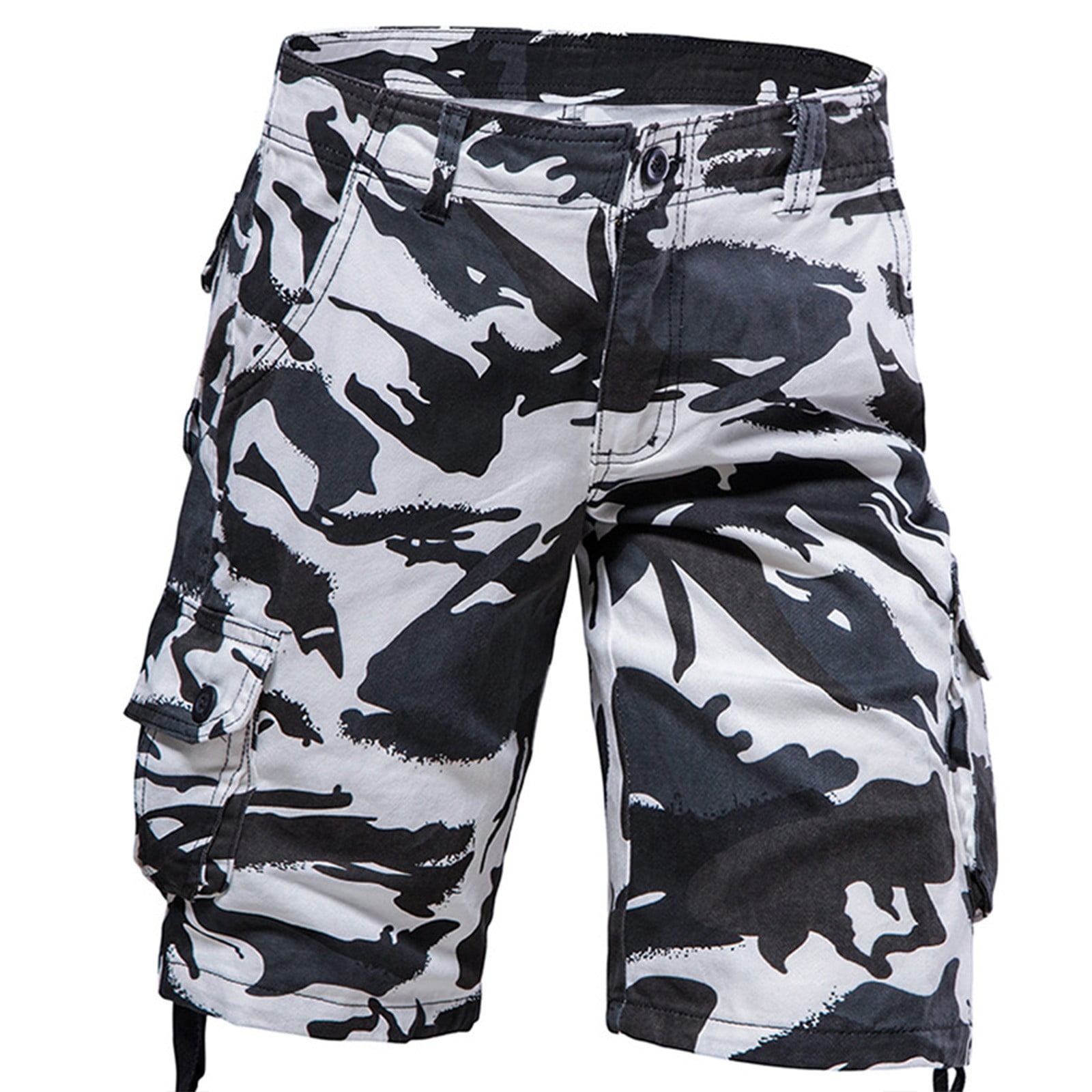 Nestiefly Mens Camo Cargo Shorts Cotton Casual with Multi Pockets ...
