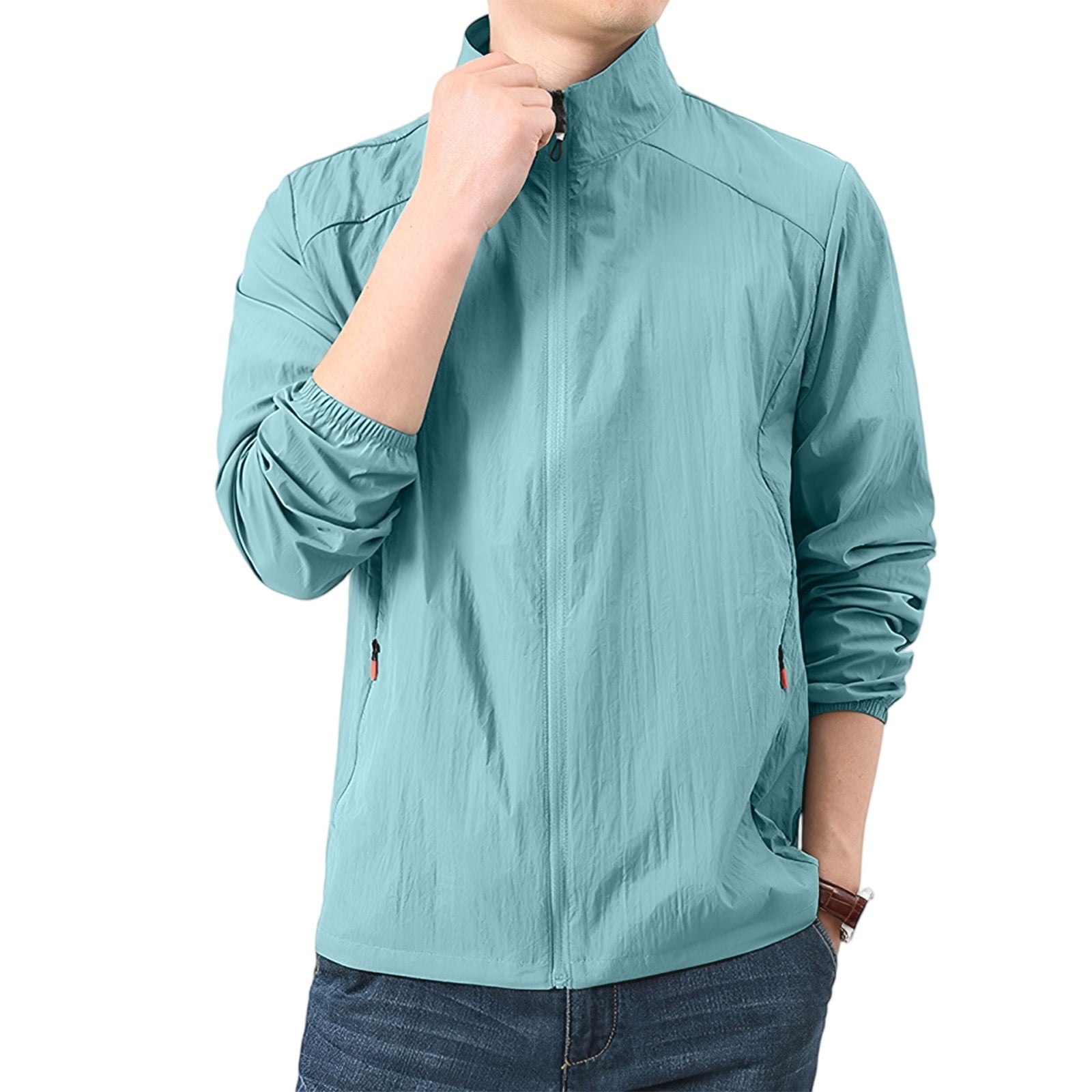 Nestiefly Mens Rain Jacket Lightweight Waterproof Raincoat Rain Shell ...