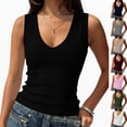 Nestiefly Womens V Neck Tank Top 2026 Summer Basic Slim Fitted Tops Y2K ...