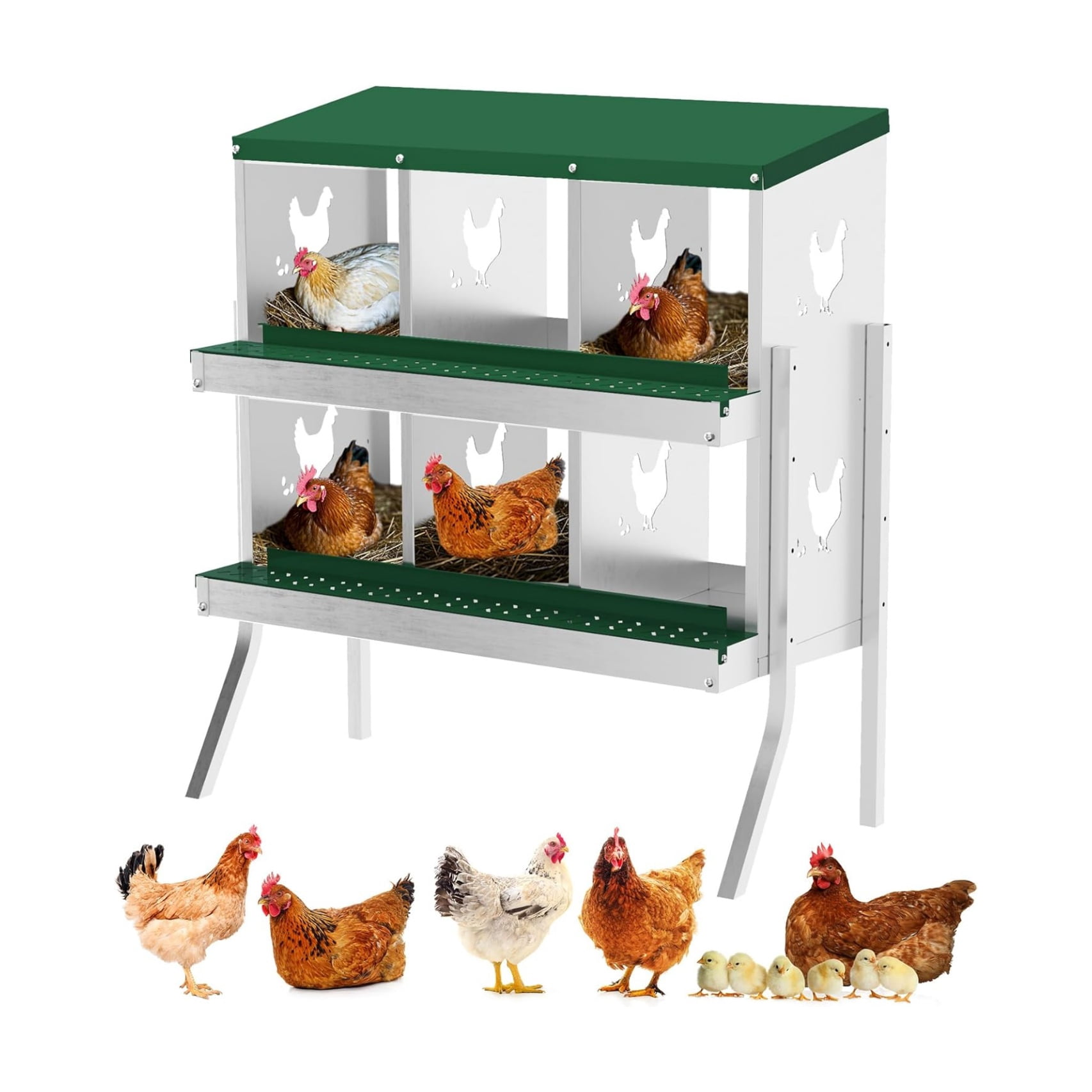 Nesting Boxes for Chickens, 6/8/10 Compartment Chicken Nesting Box with ...