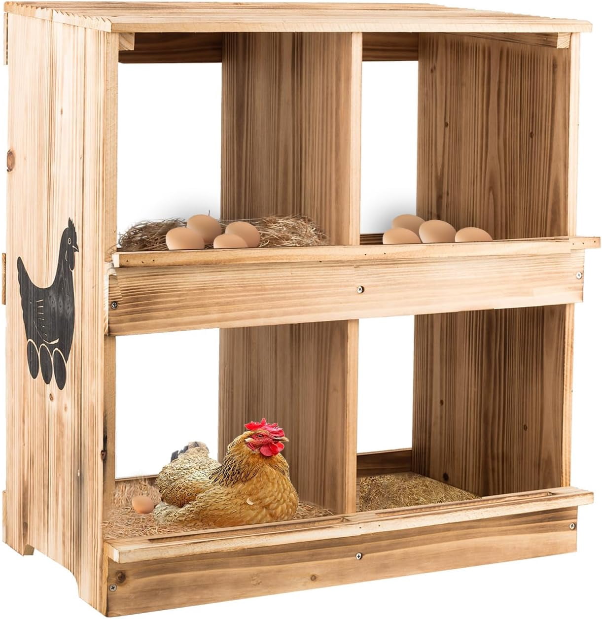 Nesting Boxes for Chickens - Wooden Chicken Nesting Box for Poultry ...