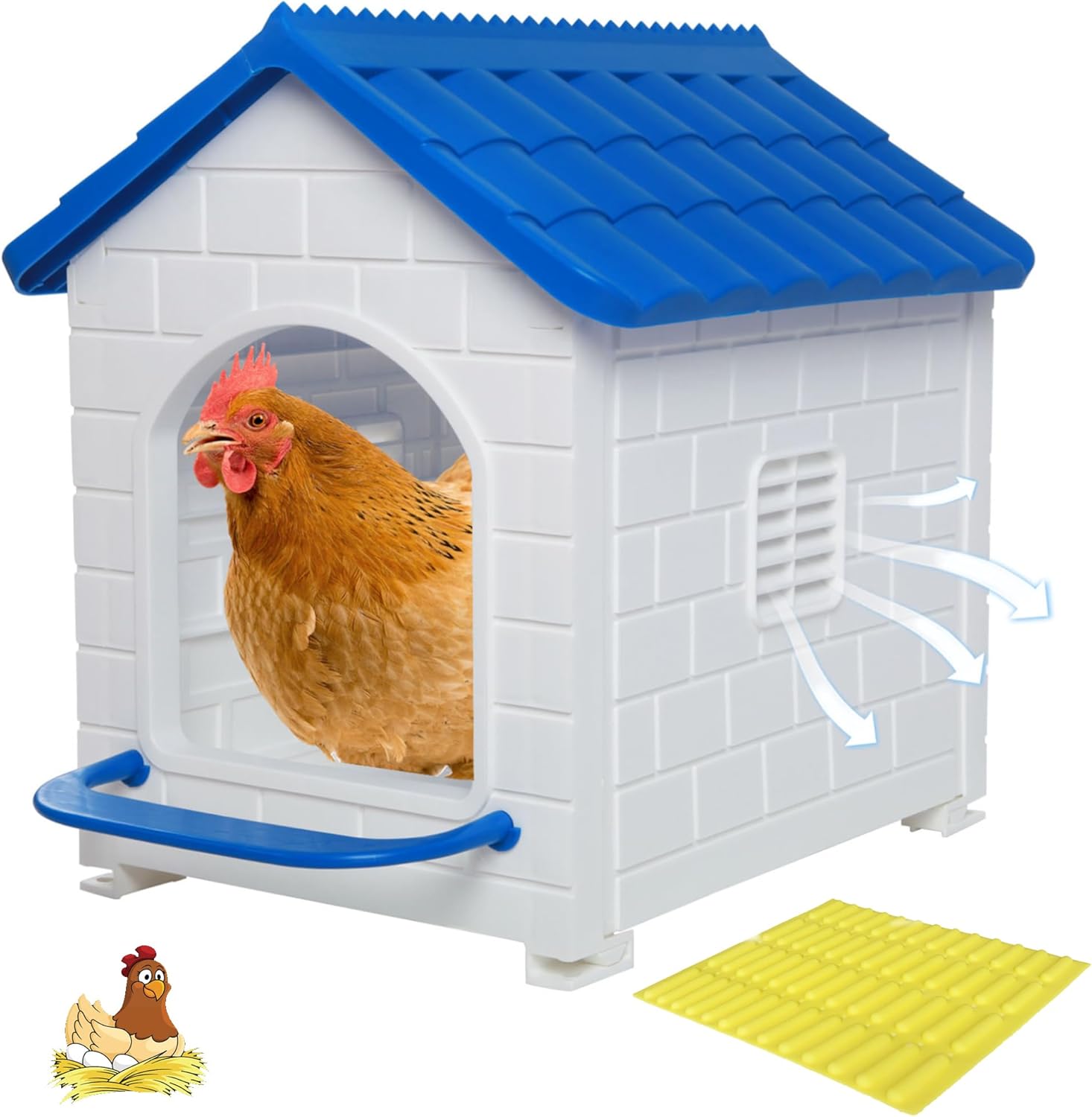 Nesting Boxes for Chicken, Plastic Single Compartment Chicken Nesting ...