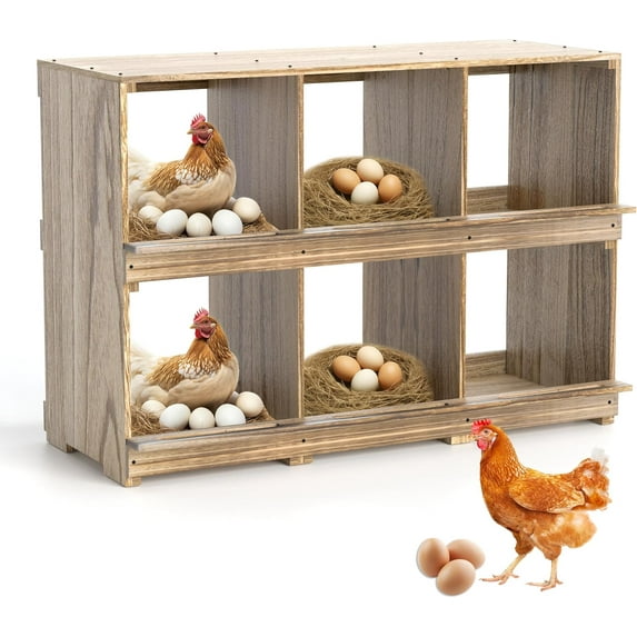 Nesting Boxes for Chickens Coop, Wooden Hens Nesting Eggs Laying Box ...