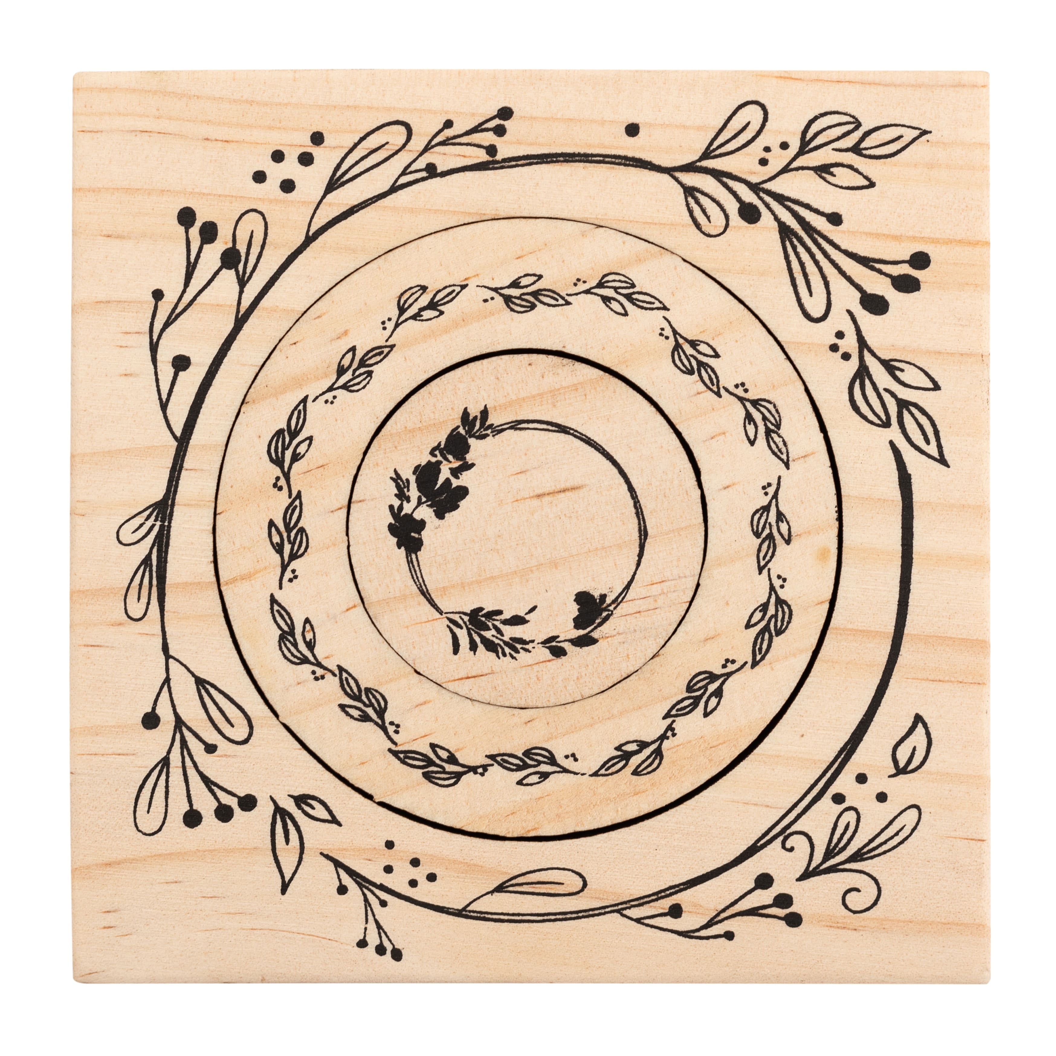 Nesting Circle Wreath Wood Stamp Set by Recollections - Walmart.com