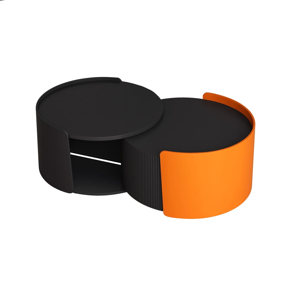 Nesting Coffee Table, Round Coffee Table With Extendable Sliding ...