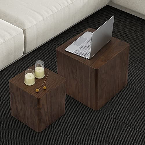 Nesting Coffee Table Set of 2, Modern Nesting Coffee and End Table Set ...