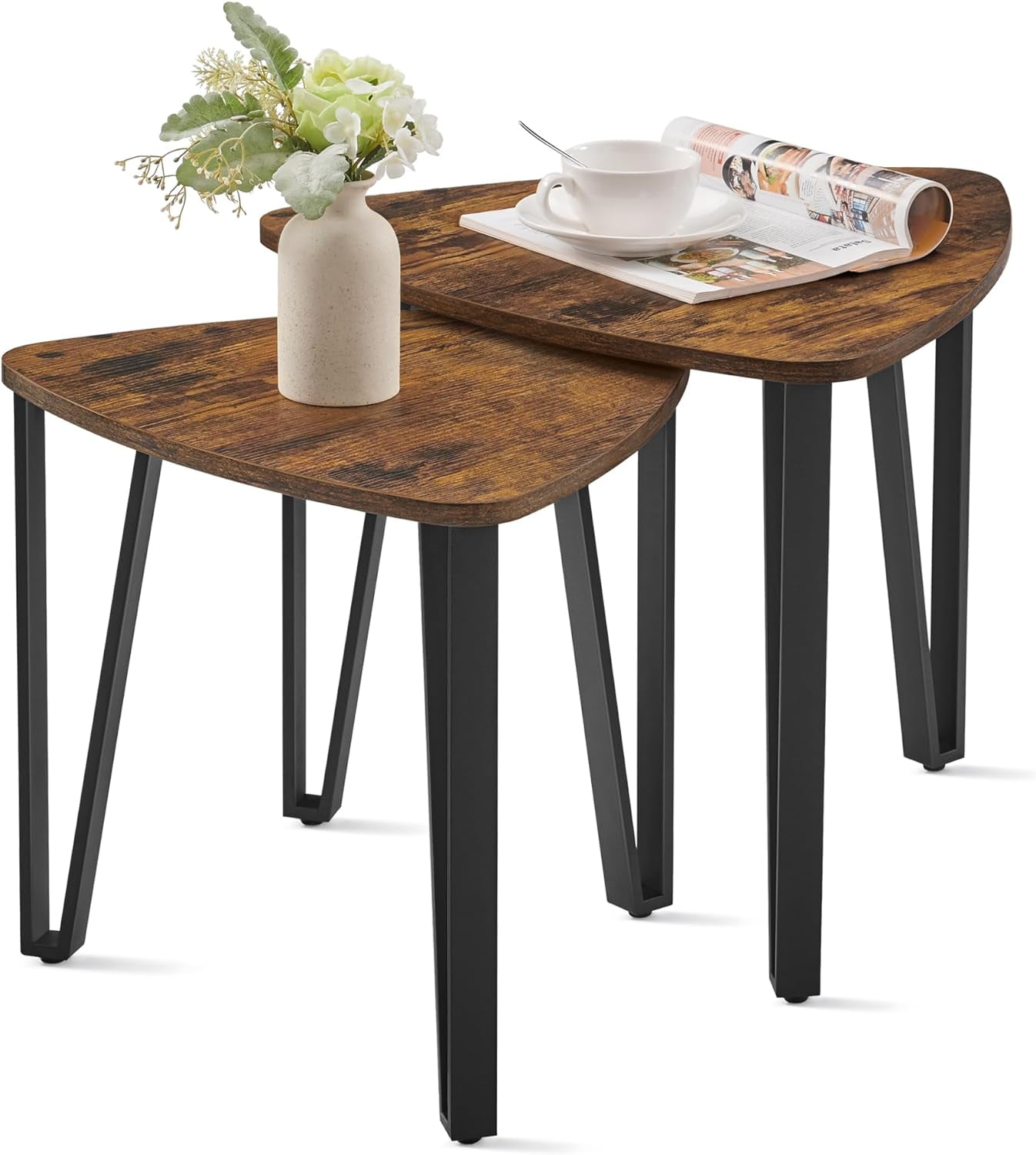 Nesting Coffee Tables, End Tables Set of 2 for Living Room Bedroom ...