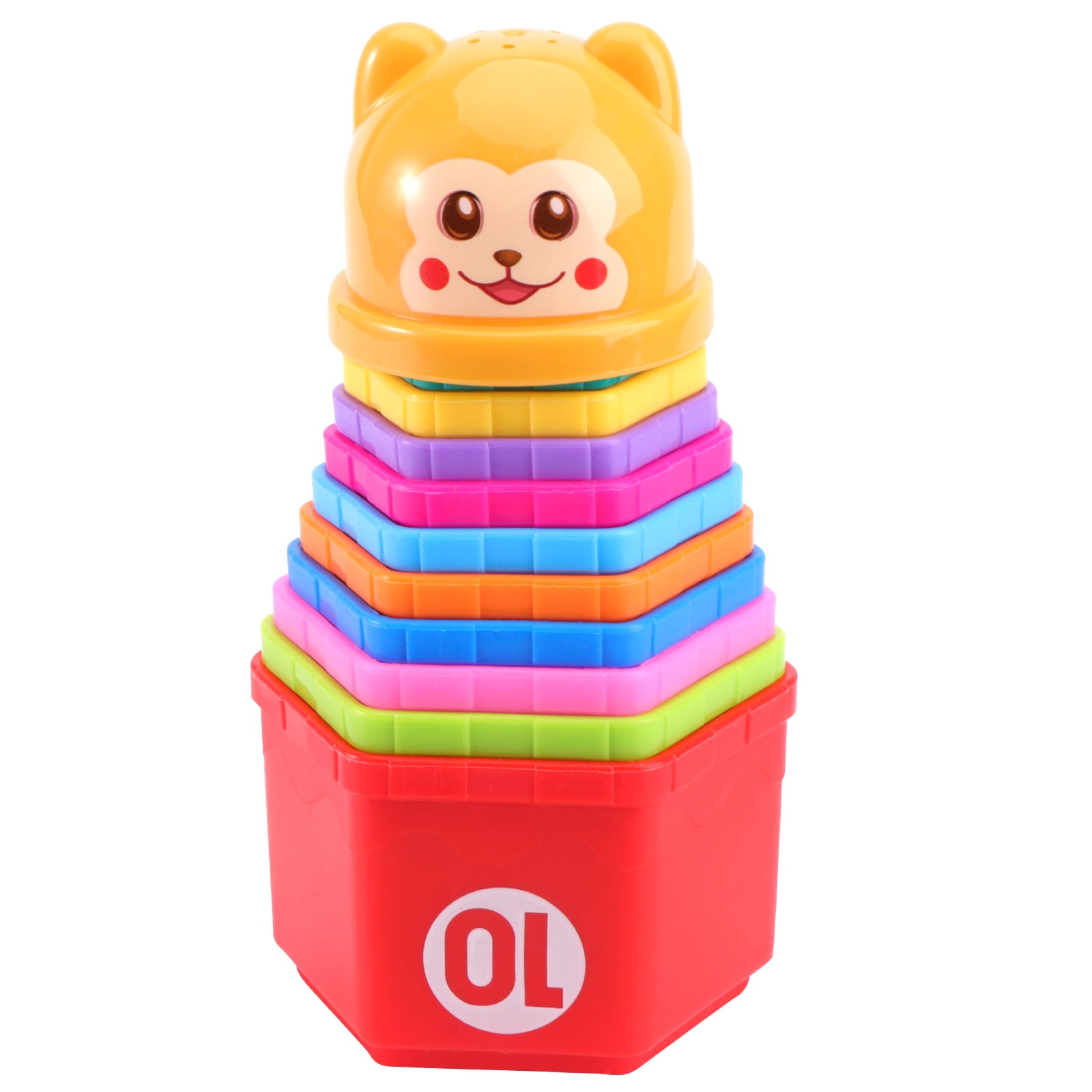 Nesting Cup, 11Pcs Stackable Cup Toy Roll Cups Kids Blocks Toy Kids ...