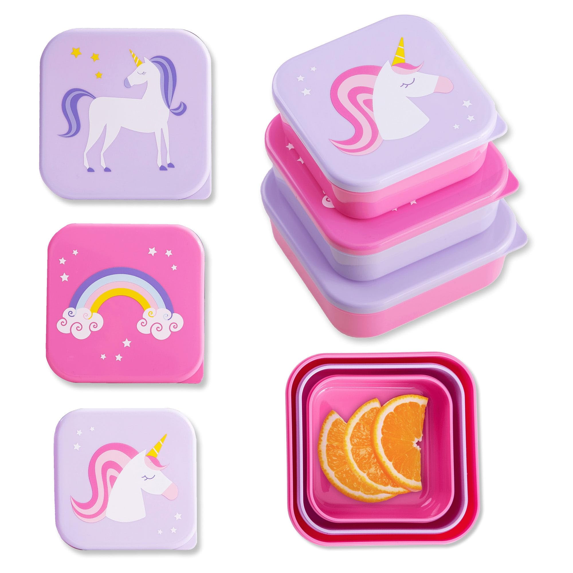 Nesting Food Containers for Kids – Stackable, Airtight & Dishwasher ...