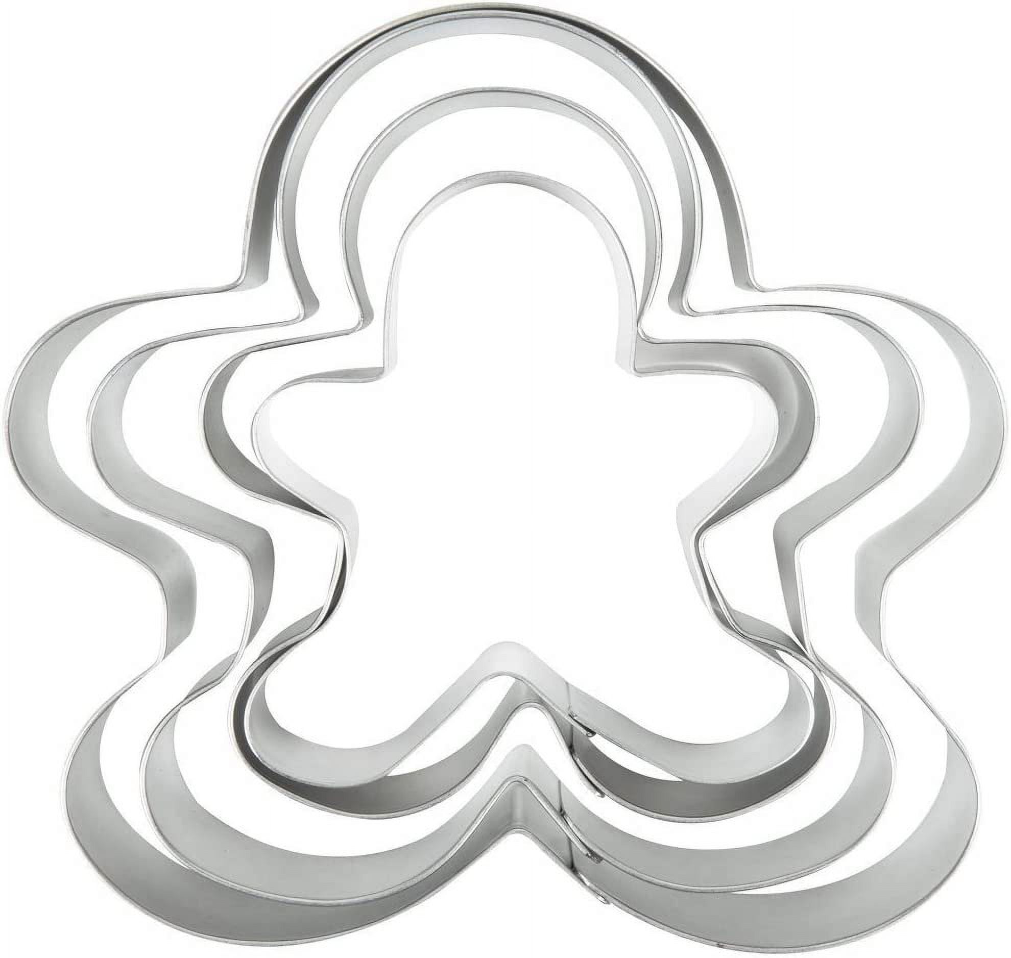 Nesting Metal Cookie Cutter Set 4/Pkg-Gingerbread Boy - Walmart.com