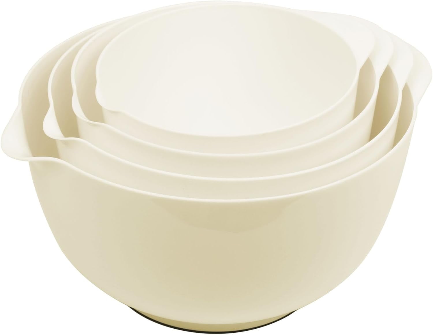 Nesting Plastic Mixing Bowl Set, 4-Piece Mixing Bowl Set with Pour ...