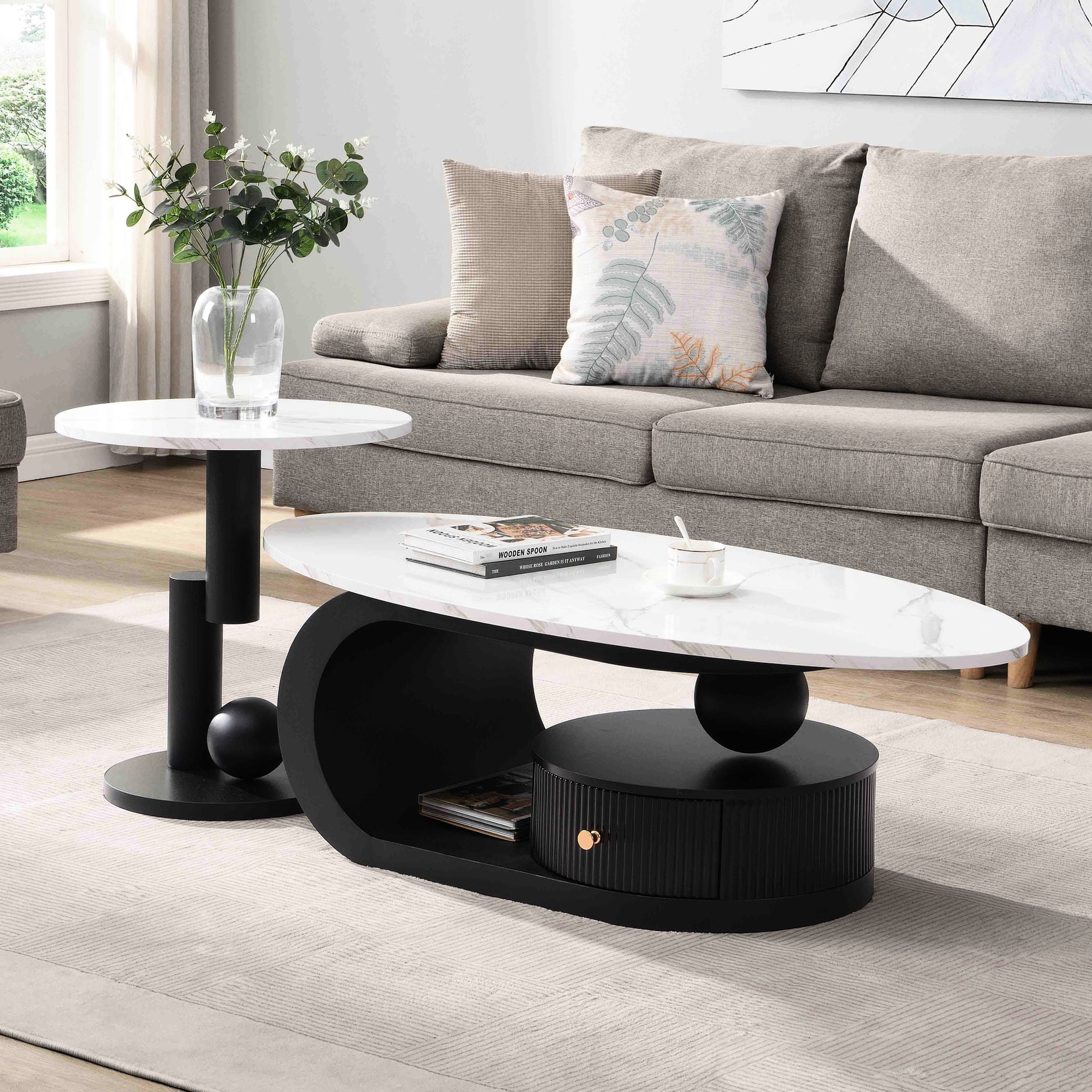 Nesting Table Pair | Contemporary Design for Interior | MDF and Iron ...