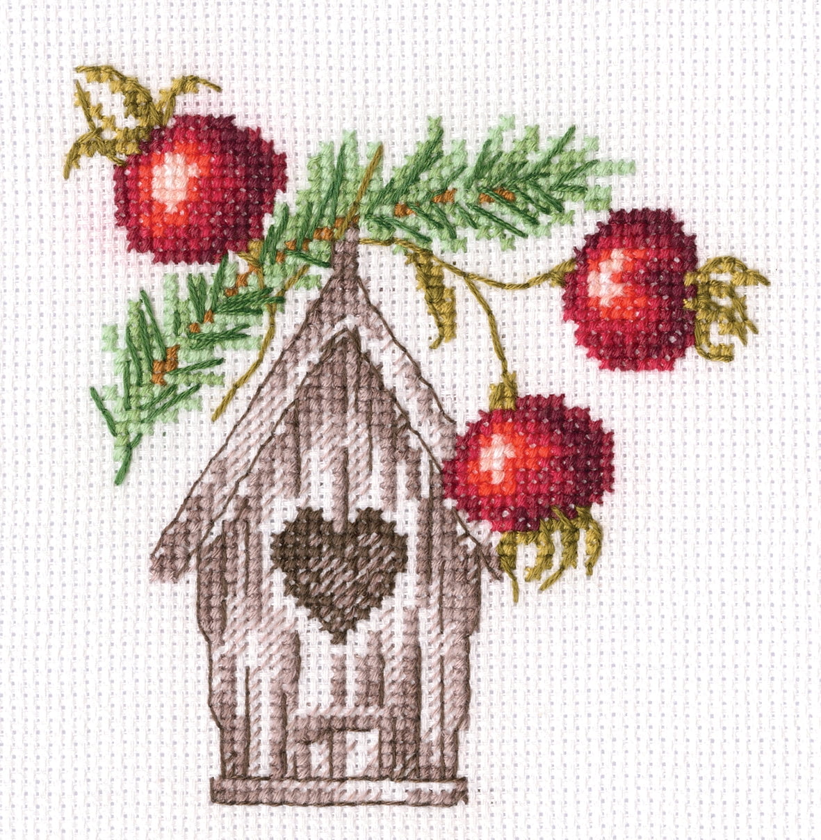 RTO Counted Cross Stitch Kit 4.13"X4.3"-Nesting Box (14 Count) - Walmart.com