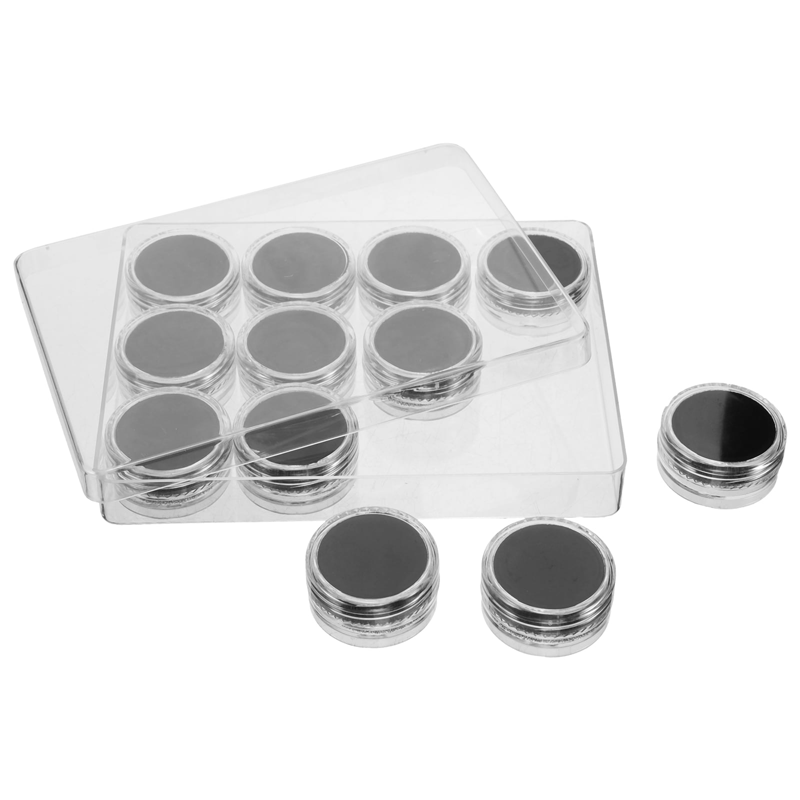 Nestingho 1 Diamond Storage Box Gemstone Holder Round Shape Black Color ...