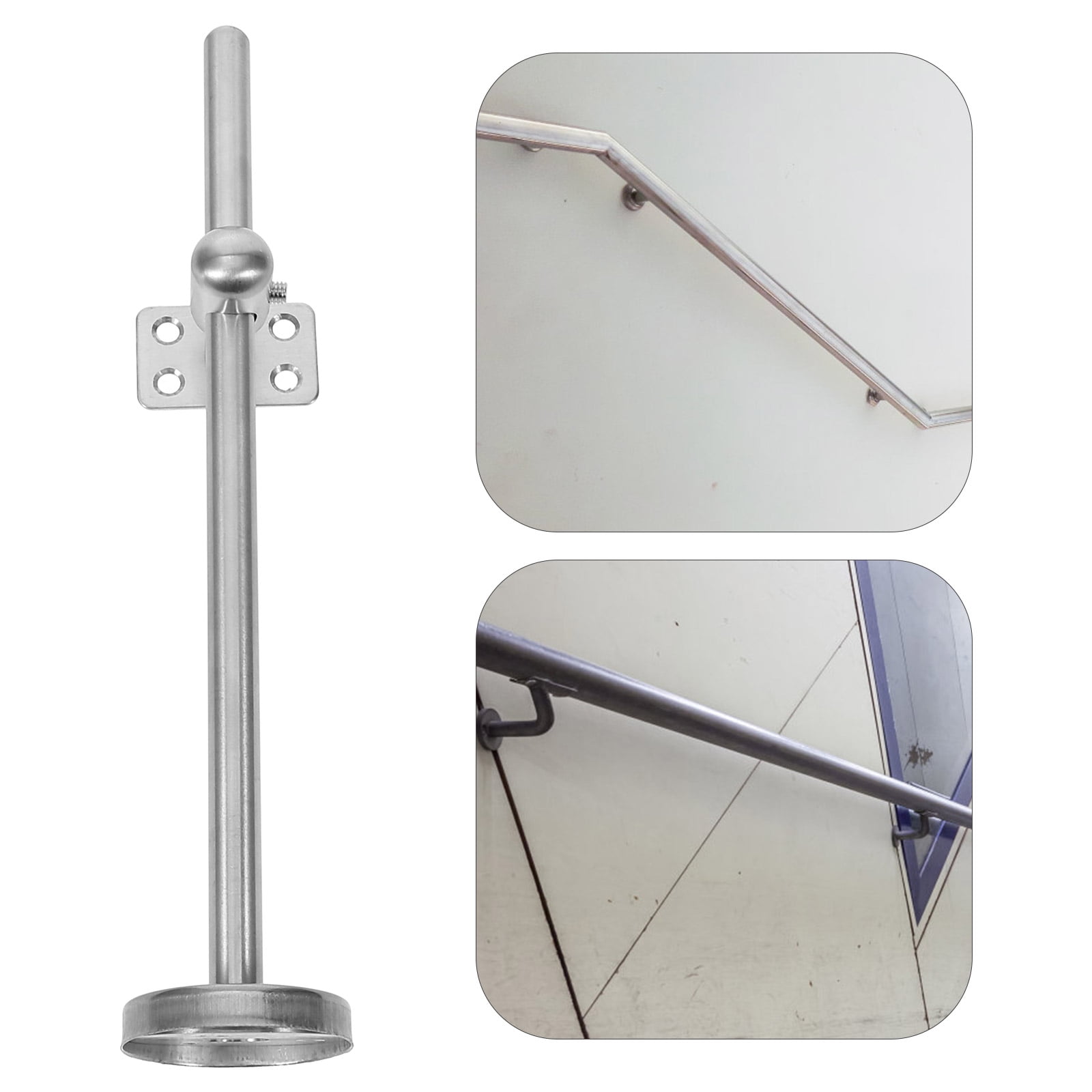 Nestingho 1Pack Silver Square Handrail Bracket for Staircases with 9.90X2.36X1.89in Size ...