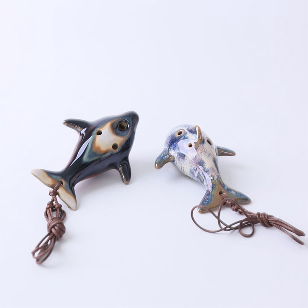 Nestingho 1Pc Ocarina Beginner Random Color Fish Shaped With Whistle Sound For Music Learning ...