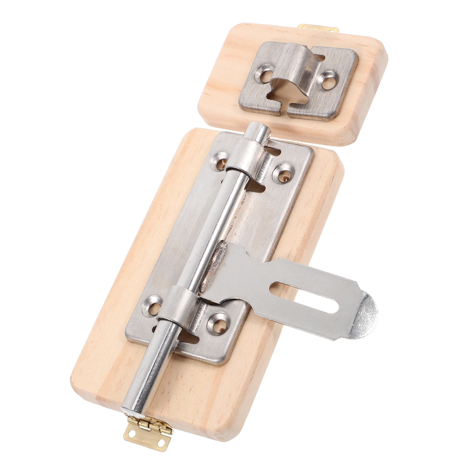 Nestingho 1Set Busy Board Accessory Toy Beige Wooden Door Bolt Latch ...