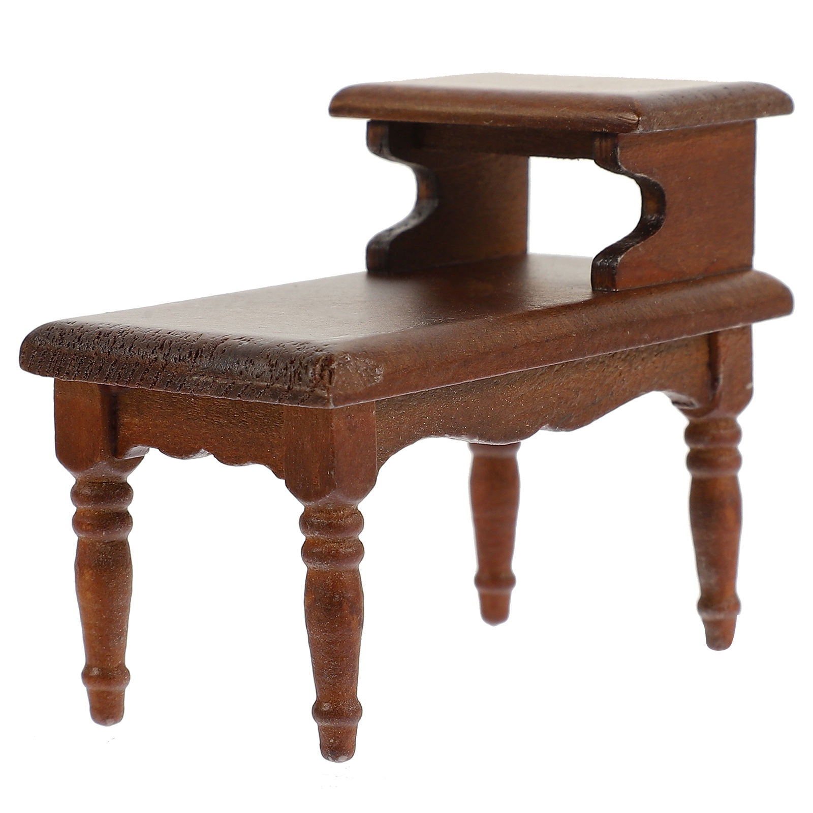 Nestingho 1Set Mini Coffee Table for Dollhouse in Brown Wood with Retro ...