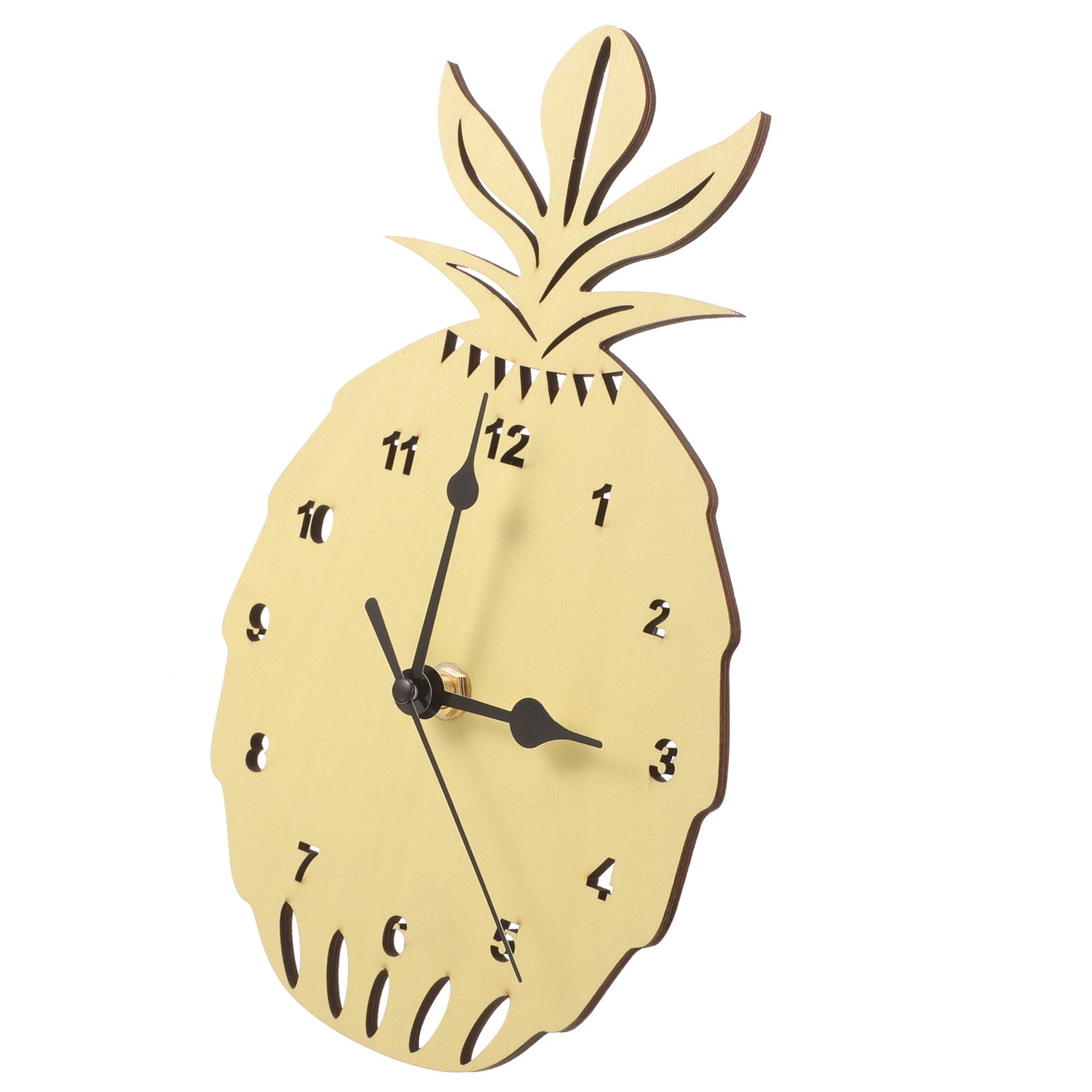 Nestingho 1Set Yellow Pineapple Clocks Silent Wall Clock For House Decor 11.8x5.9x1.2in ...