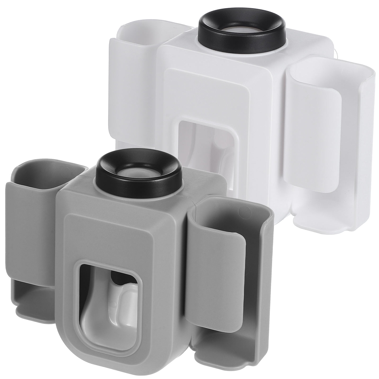 Nestingho 2Pcs Wall Mounted Toothpaste Dispenser Multi Functional ...