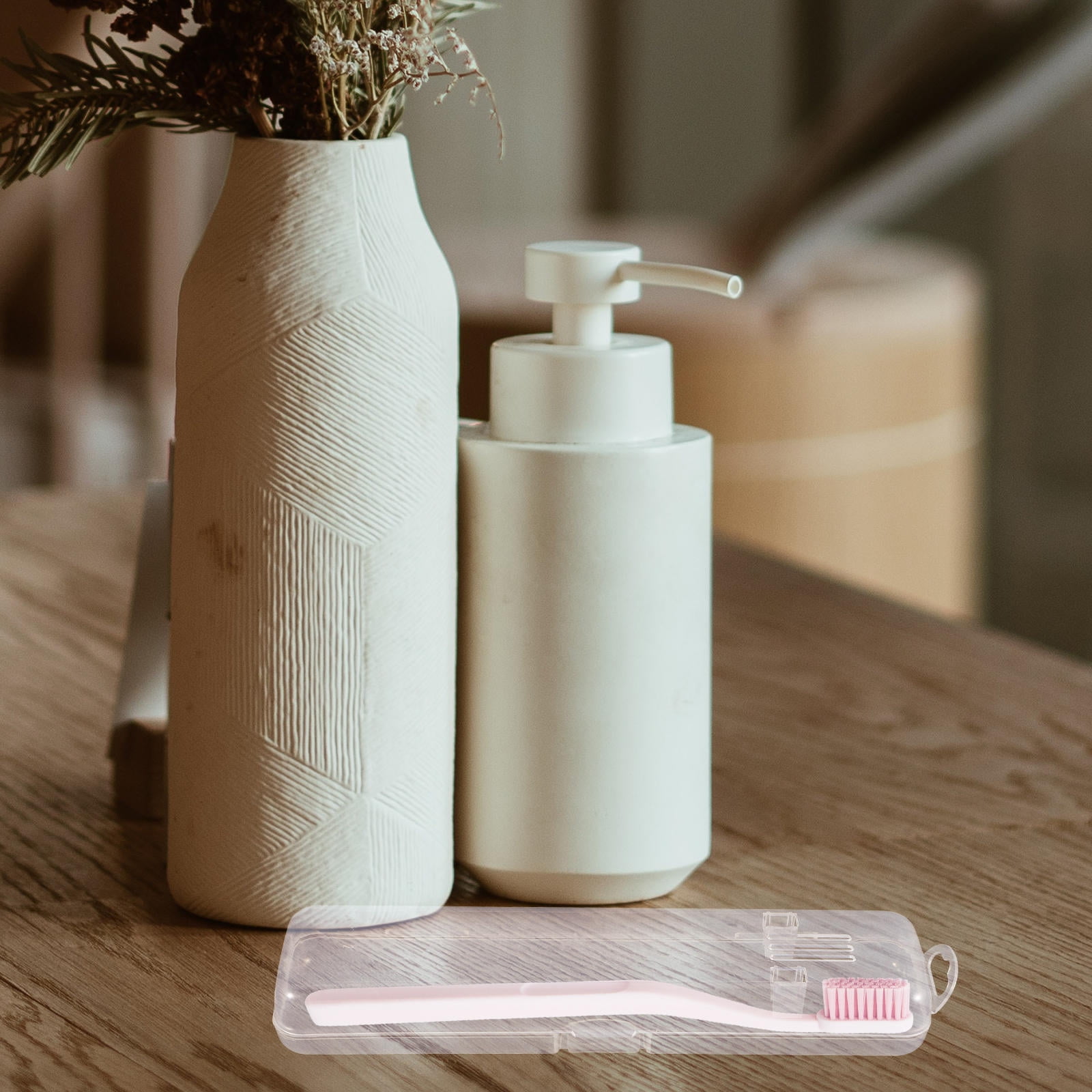 Nestingho 2Set Transparent PP Plastic Toothbrush and Toothpaste Storage ...