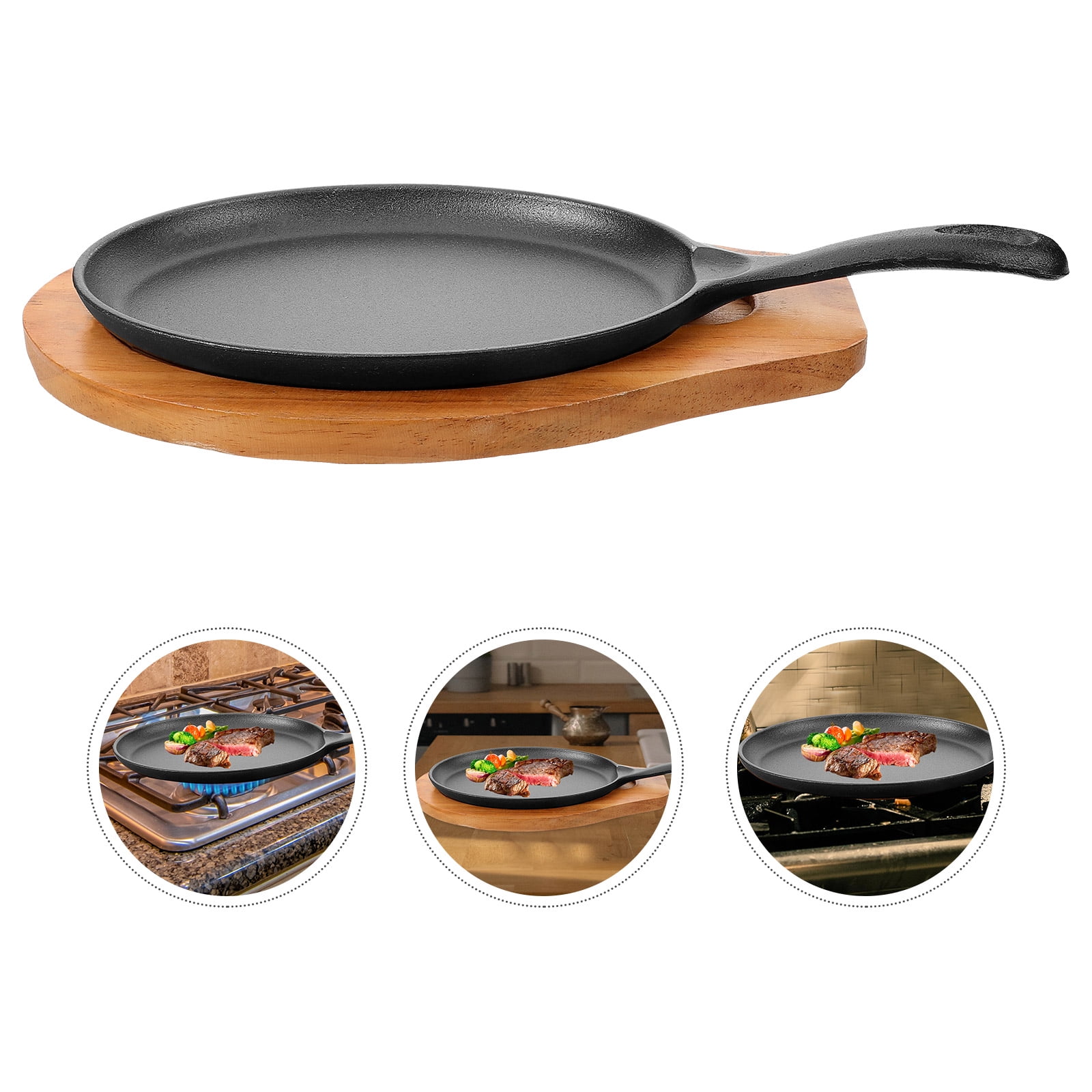 Nestingho 32.00X20.30X1.50in Cast Iron Frying Pan for Chefs Non-Stick ...