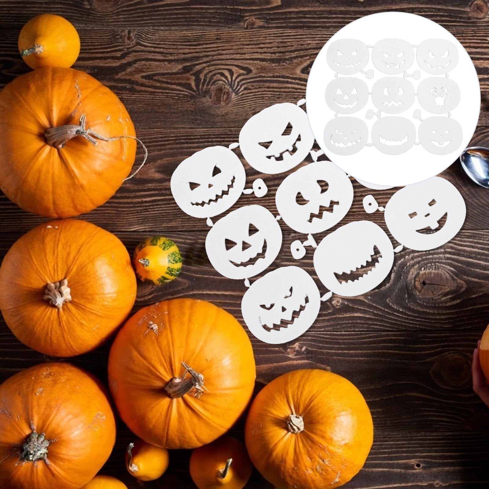 Nestingho 5Pack Embossing Template Pumpkin Face Shape Cutting Die for ...