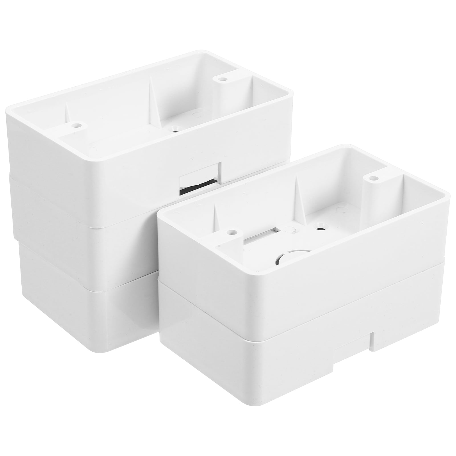 Nestingho 5Pack Surface Mount Electrical Box White Abs Electrical ...