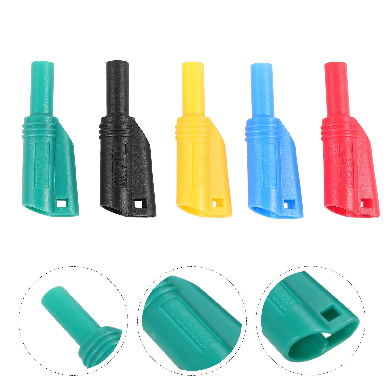 Nestingho 5Pcs Banana Plug Adapters for Multimeter Test Leads and ...