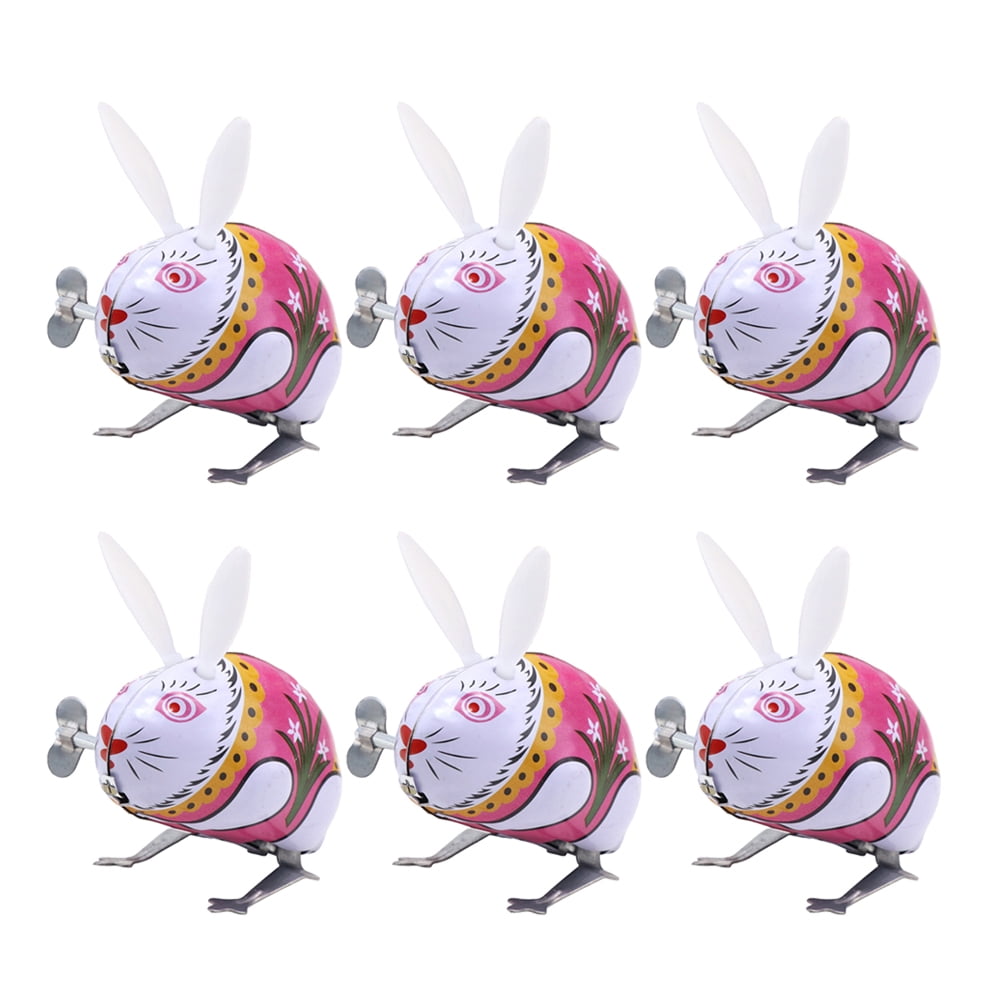 Nestingho 6Pcs Clockwork Toy Rabbit Wind-Up Walking Toys For Kids 7 ...