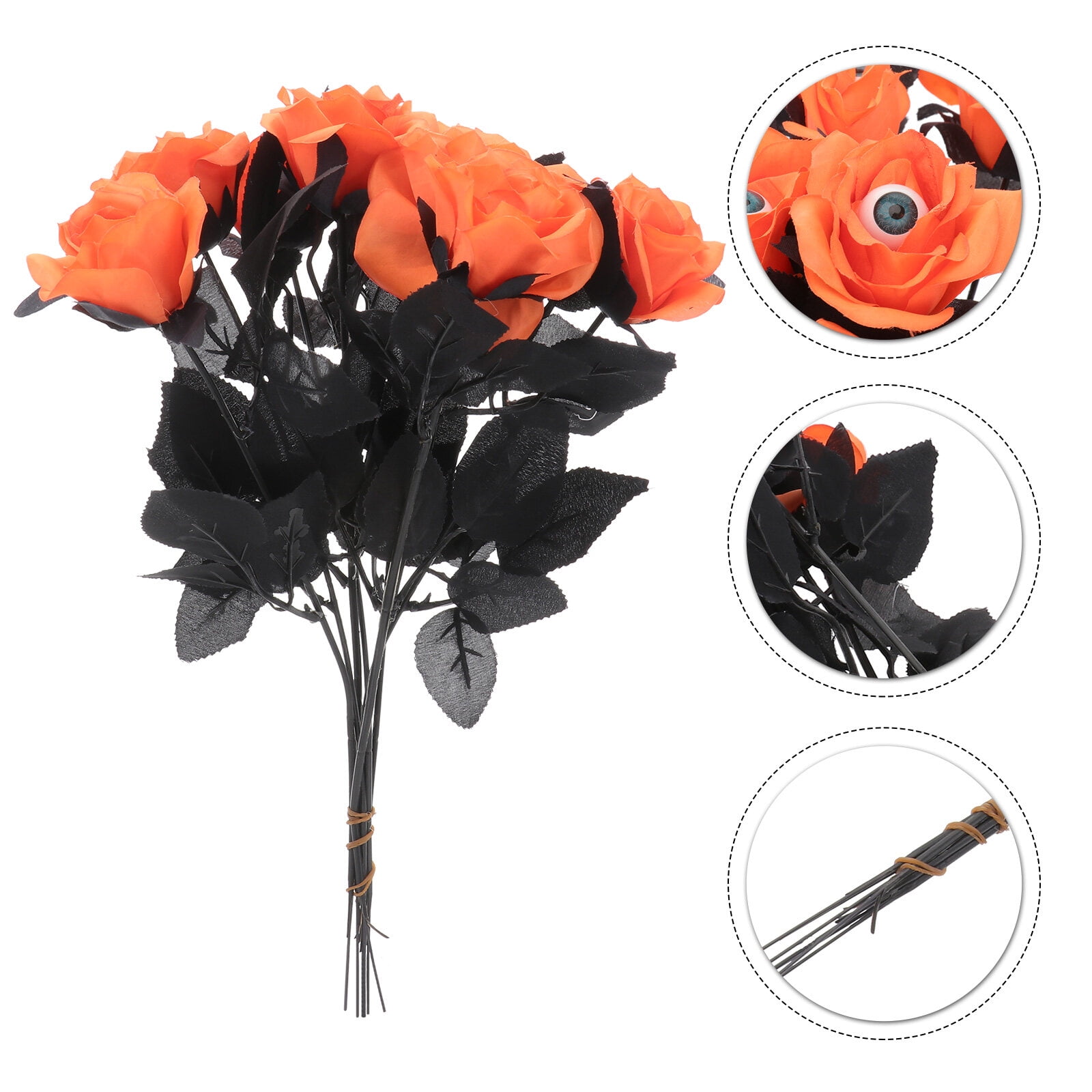 Nestingho Eyeball Rose Flower Decoration in Orange Color for Party and ...
