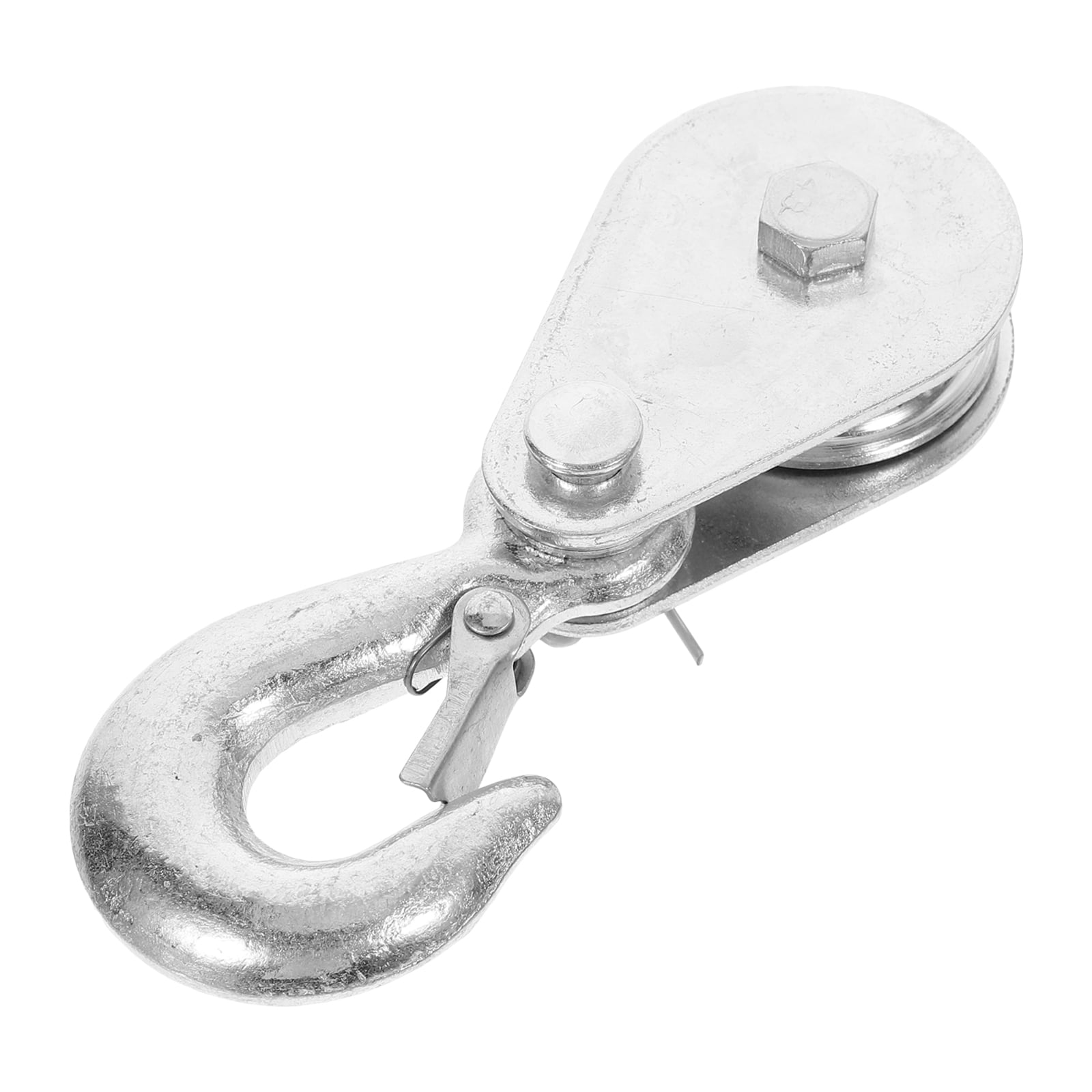 Nestingho Heavy Lifter Pulley 1Pcs Silver Steel Round Lifting Pulley ...