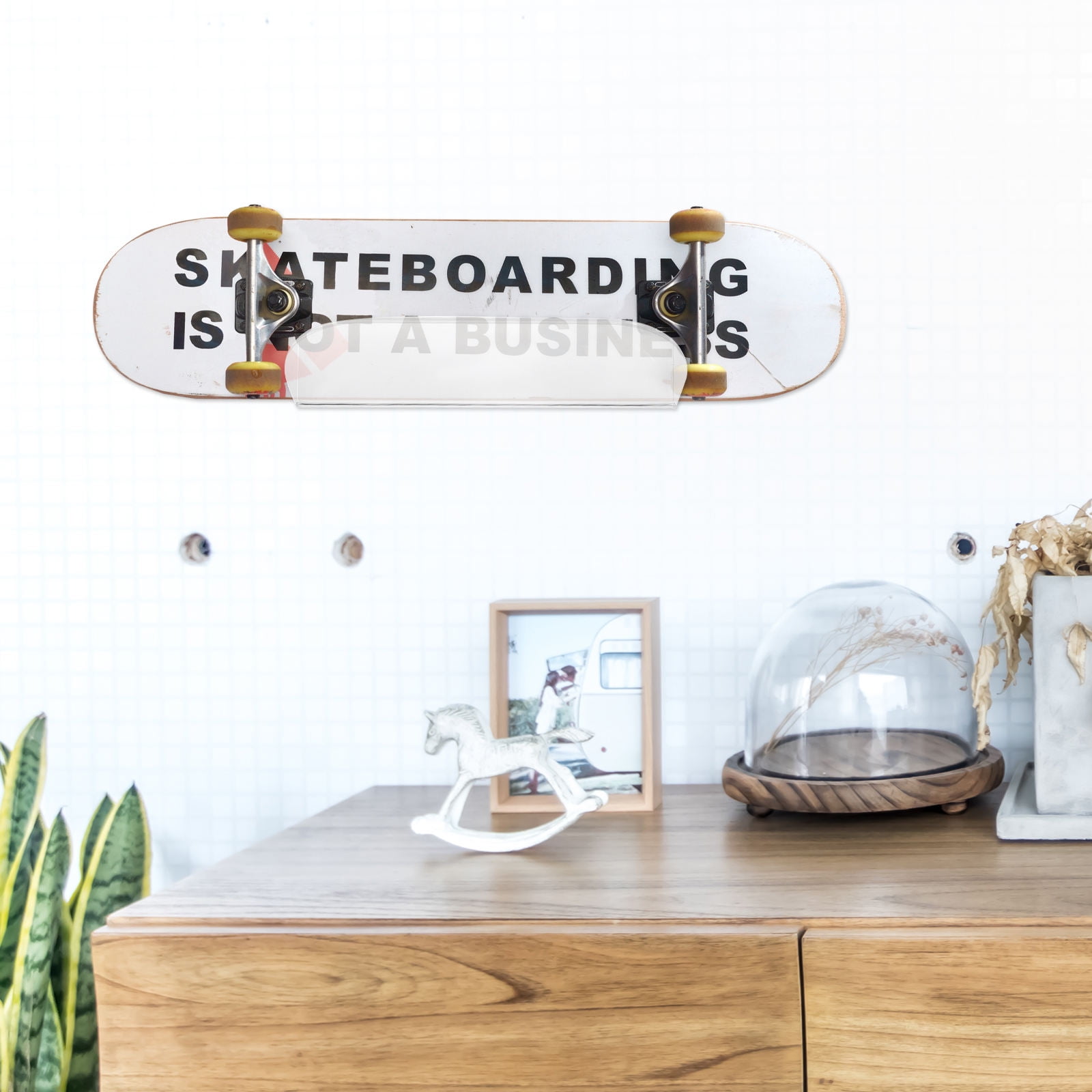 Nestingho Wall Mounted Skateboard Rack 1Pcs Acrylic Transparent Modern ...