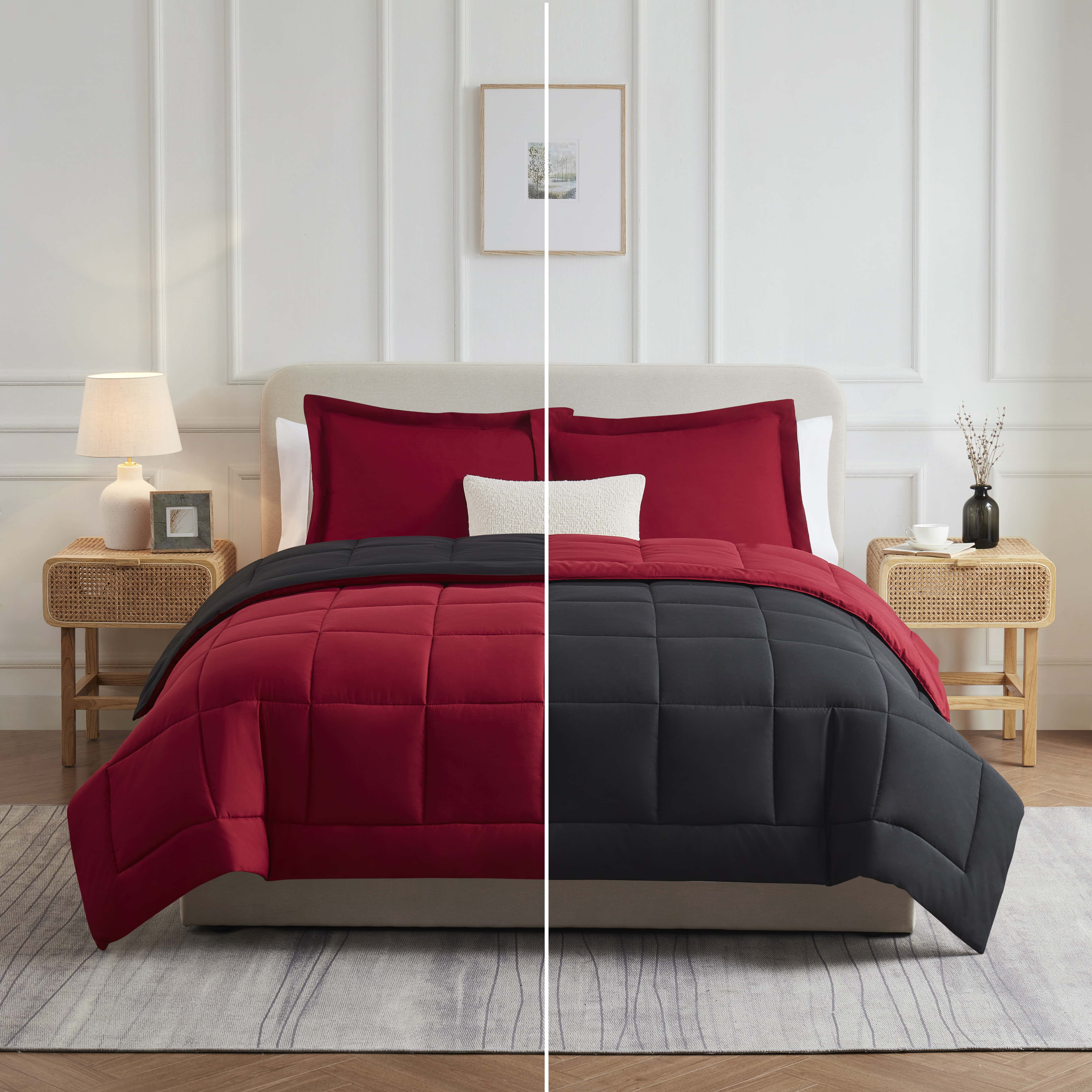 Nestl Twin XL Comforter Set, Bed in a Bag, 2 Pc Reversible Bedding ...