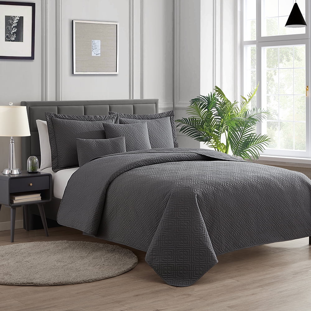 Nestl 4 Piece Quilt Set Twin , Soft Microfiber Lightweight Bedspread ...