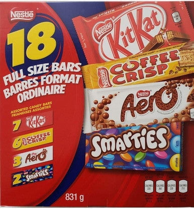 Nestlé Assorted Chocolate Bars, 18 Pack - Smarties, Aero, Coffee Crisp ...