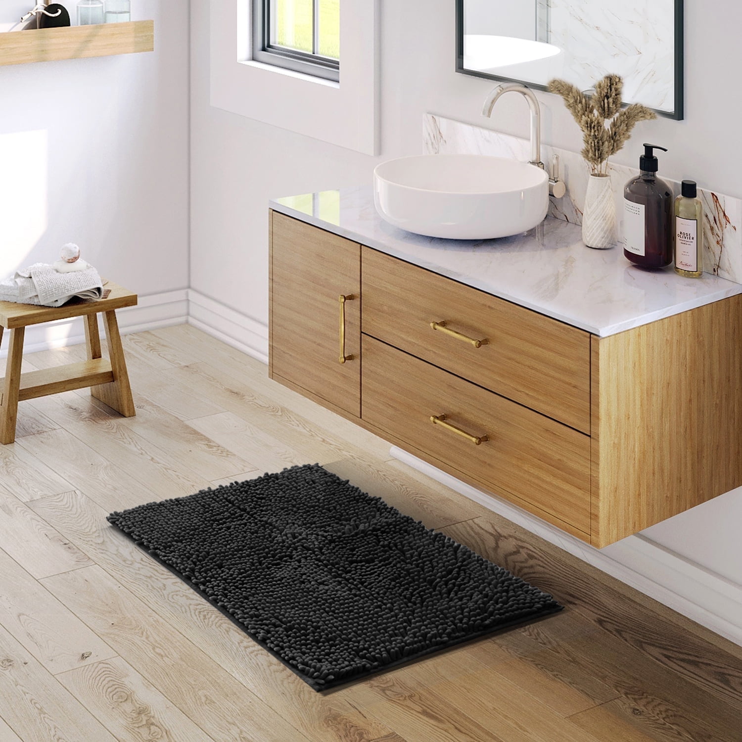Nestl Bathroom Rugs, Machine Washable Bath Mats For bathroom Floor Rugs ...