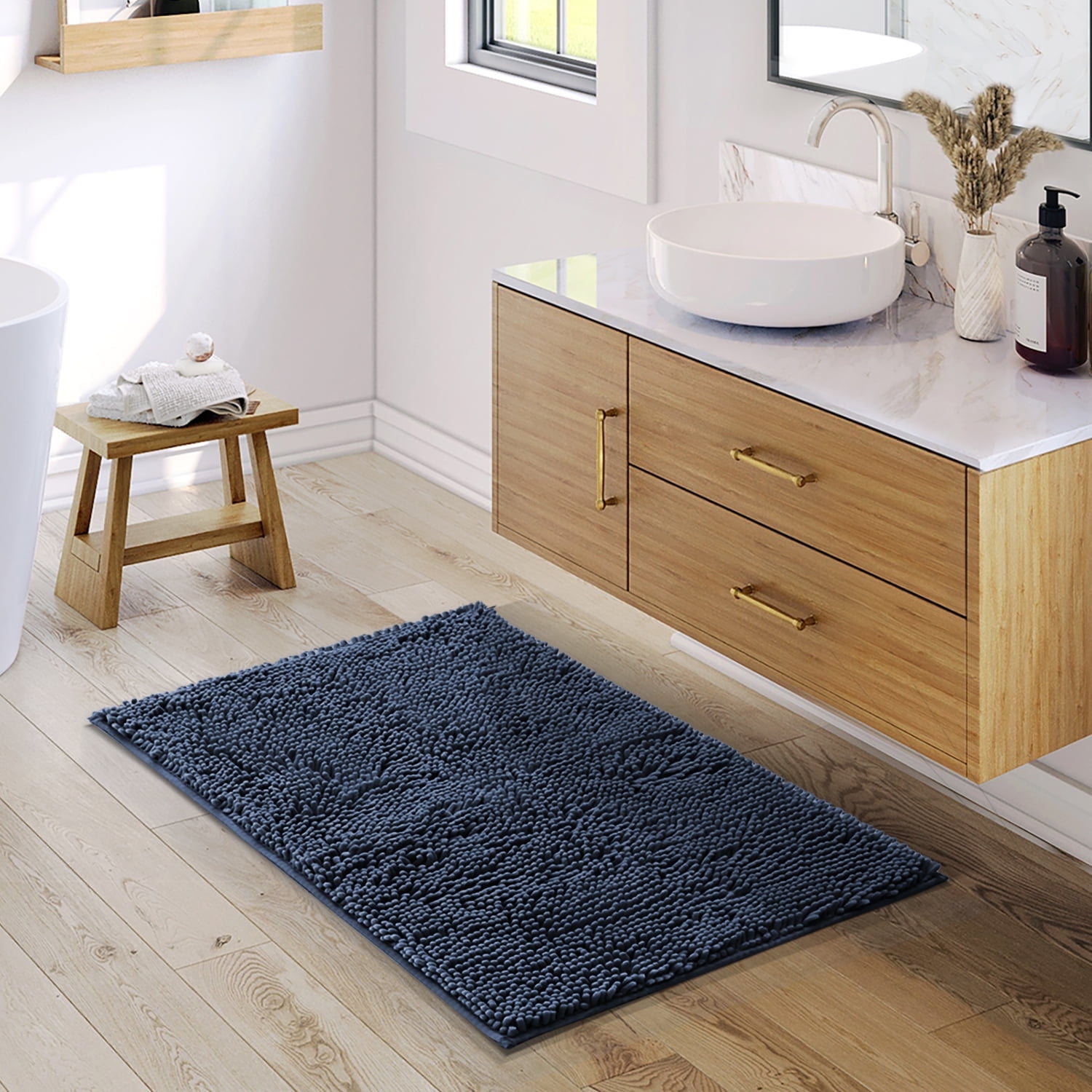 Nestl Bathroom Rugs, Machine Washable Bath Mats For bathroom Floor Rugs ...