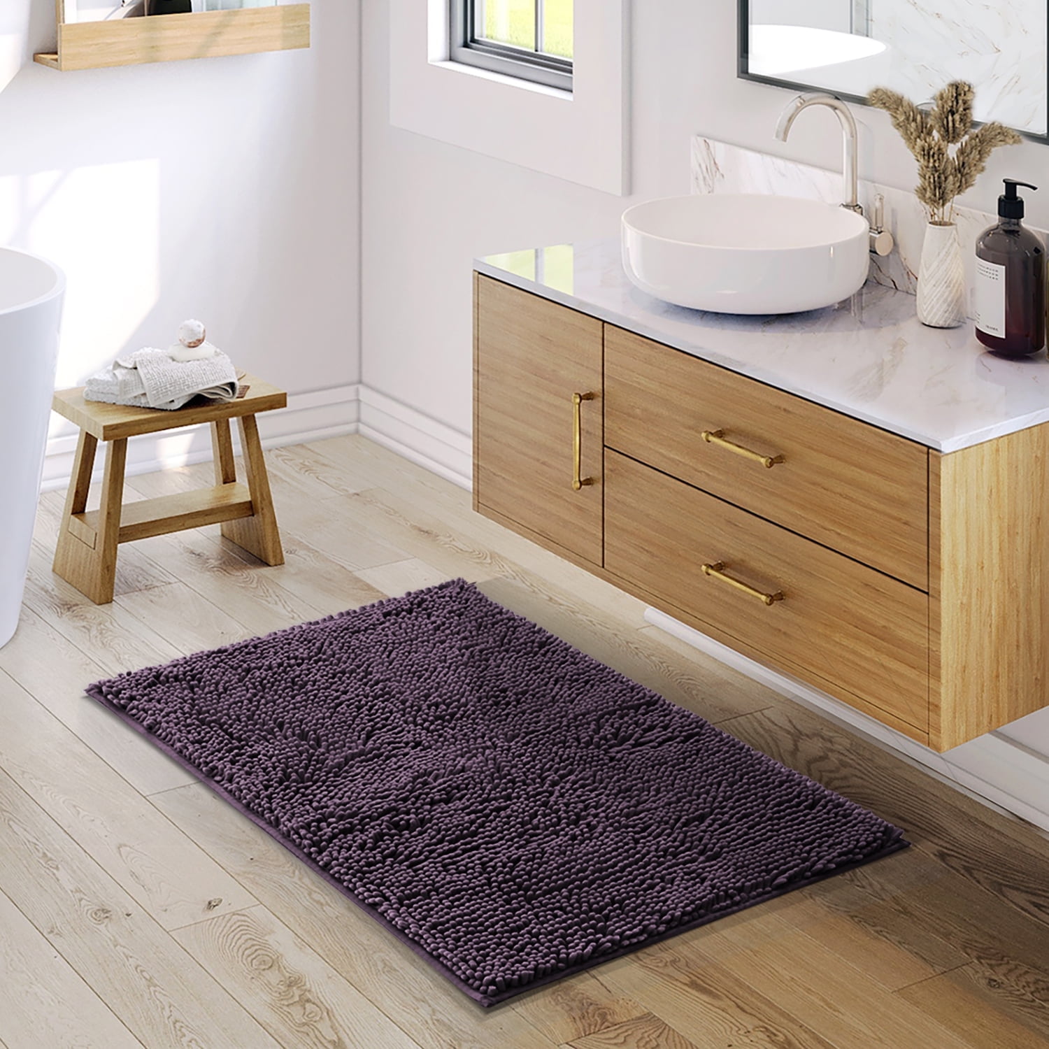 Nestl Bathroom Rugs, Machine Washable Bath Mats For bathroom Floor Rugs ...