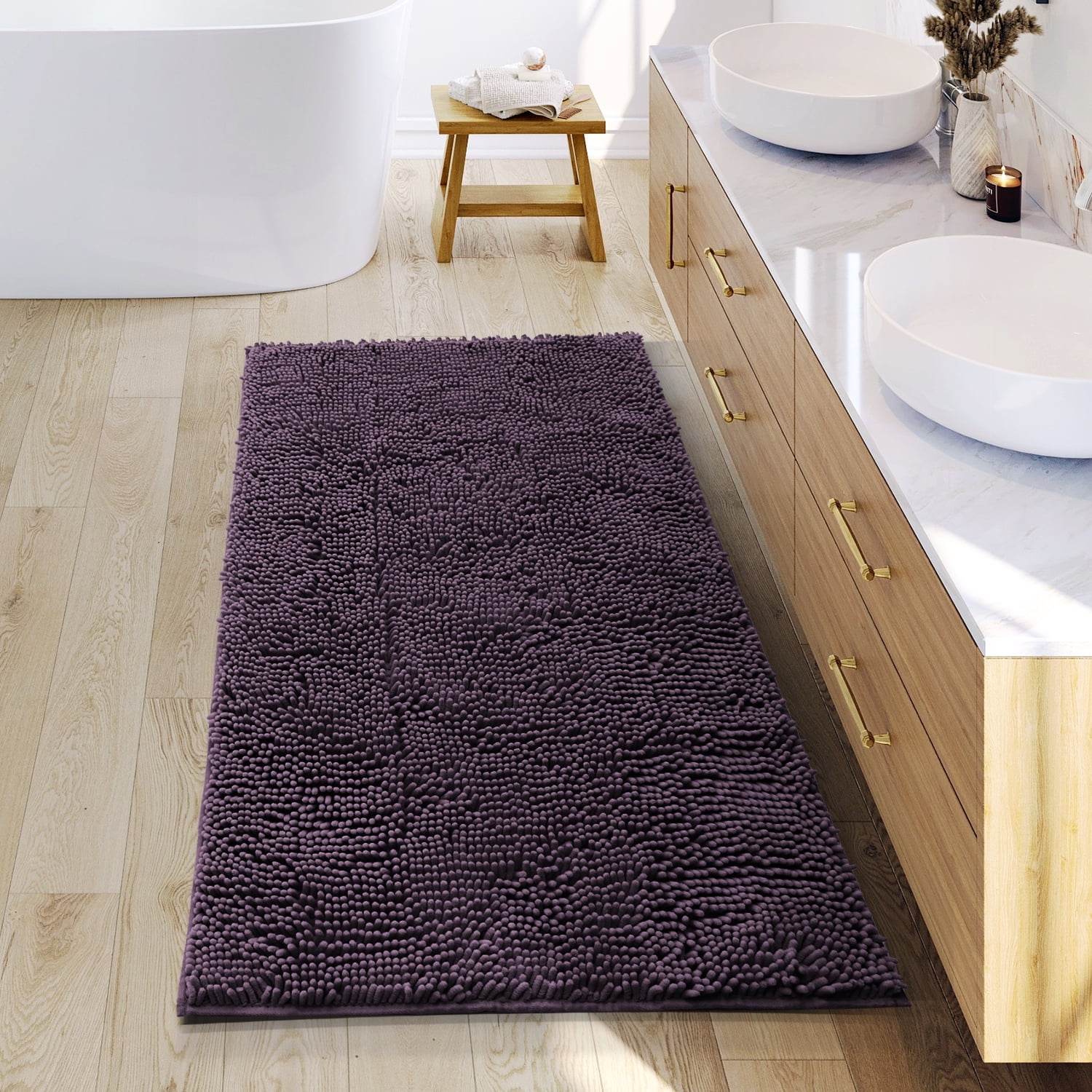 Nestl Bathroom Rugs, Machine Washable Bath Mats For bathroom Floor Rugs ...