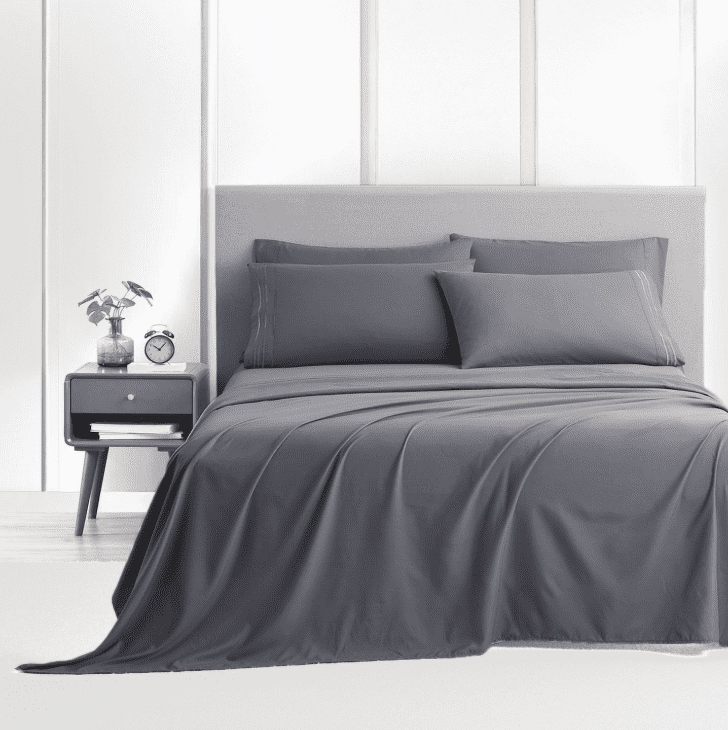 Nestl Bedding Premium 1800 Deep Pocket 4 Piece Bed Sheet Set Hotel