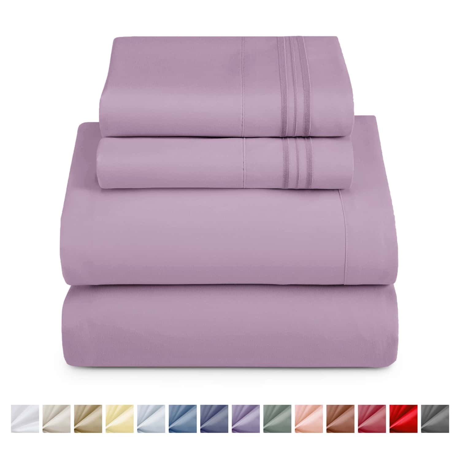Nestl Full Sheet Sets, 1800 Series Deep Pocket 4 Piece, Luxury Soft ...