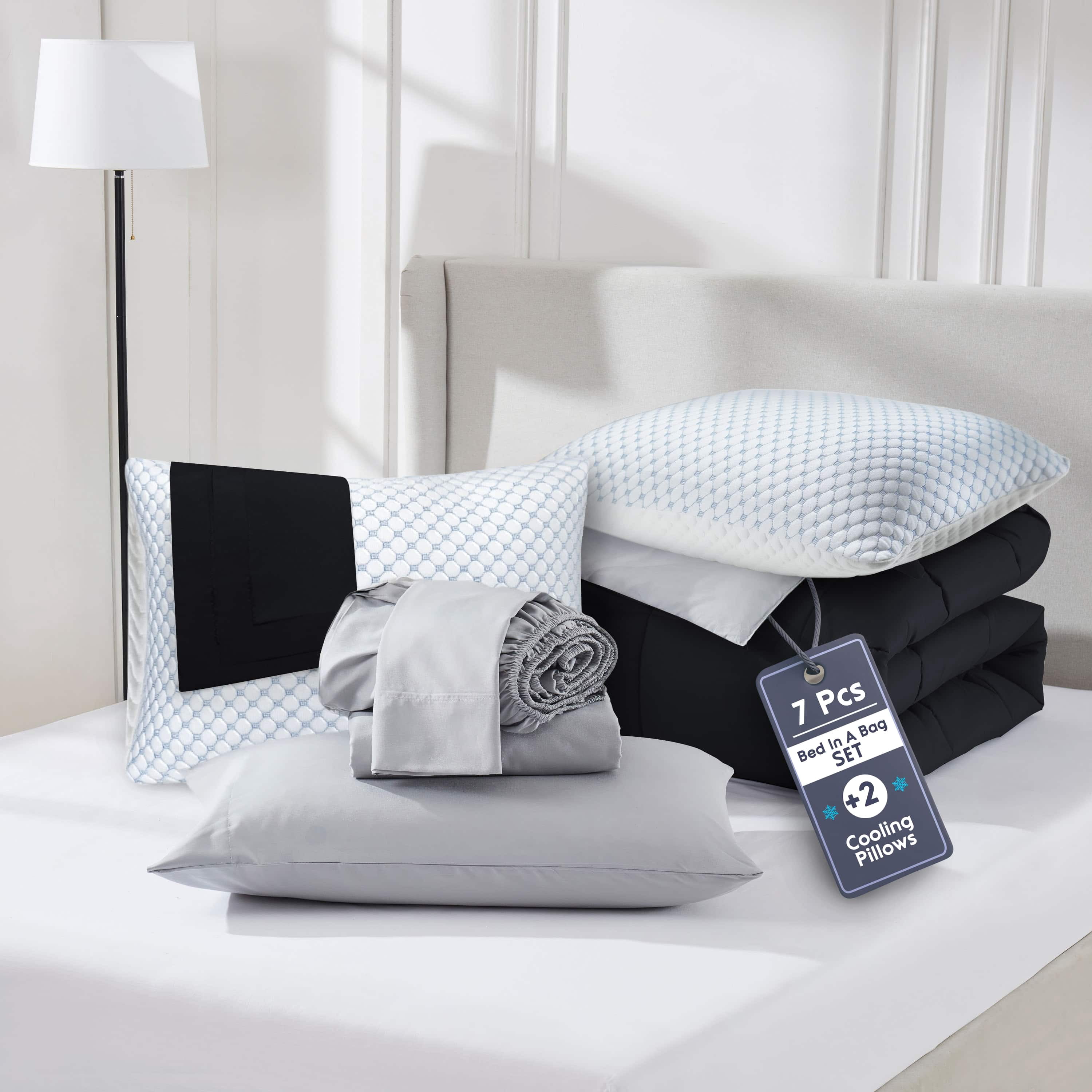 Nestl Full Size Comforter Set 9 Piece Reversible Comforter Set Full Bed ...