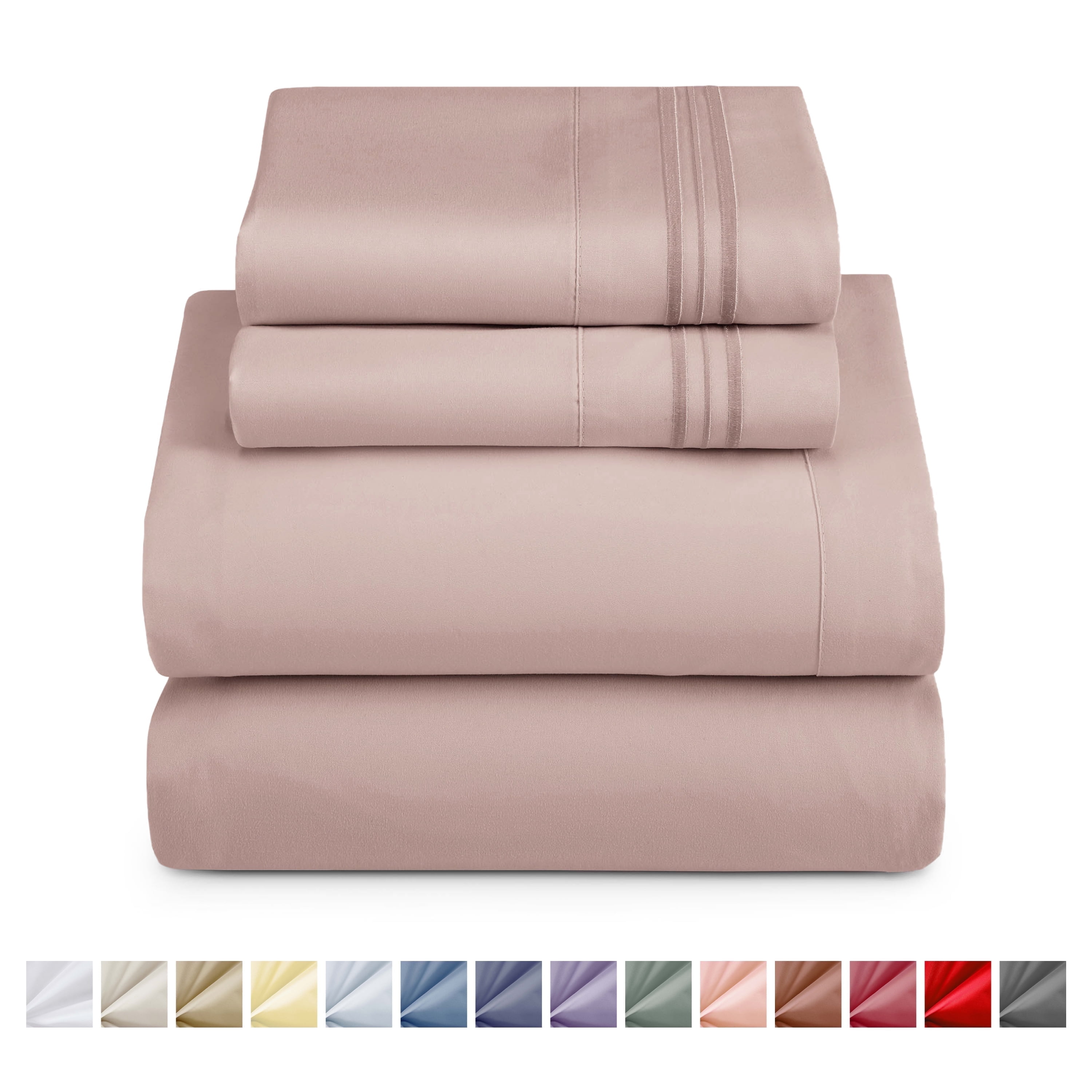 Nestl Full XL Sheets Set, 1800 Series Deep Pocket Bed Sheets Full XL 4 ...