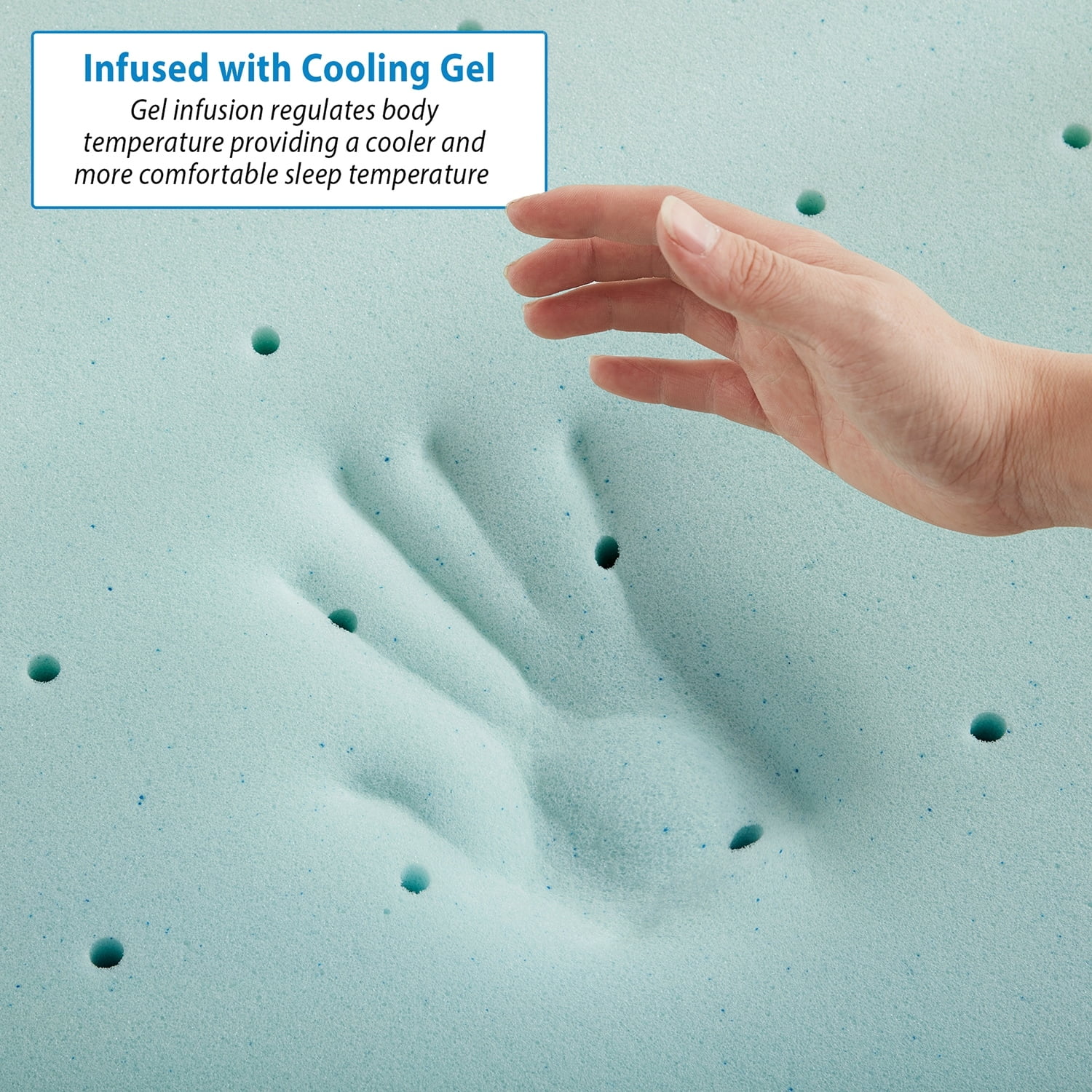 Nestl Gel Infused Mattress Topper - Ventilated Design Memory Foam ...