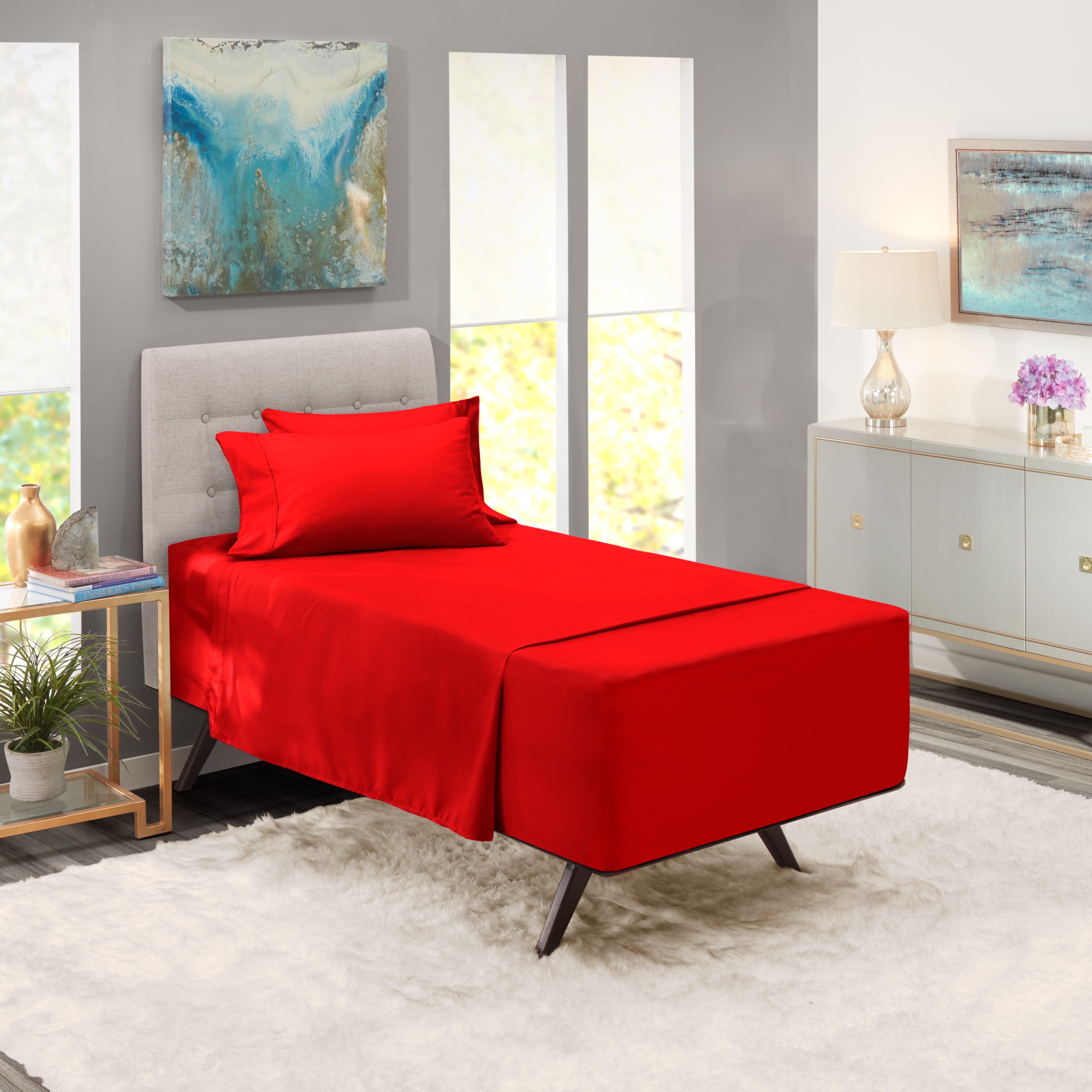 Clara Clark Hotel Luxury Soft Microfiber Extra Deep Pocket 4 Piece Bed ...